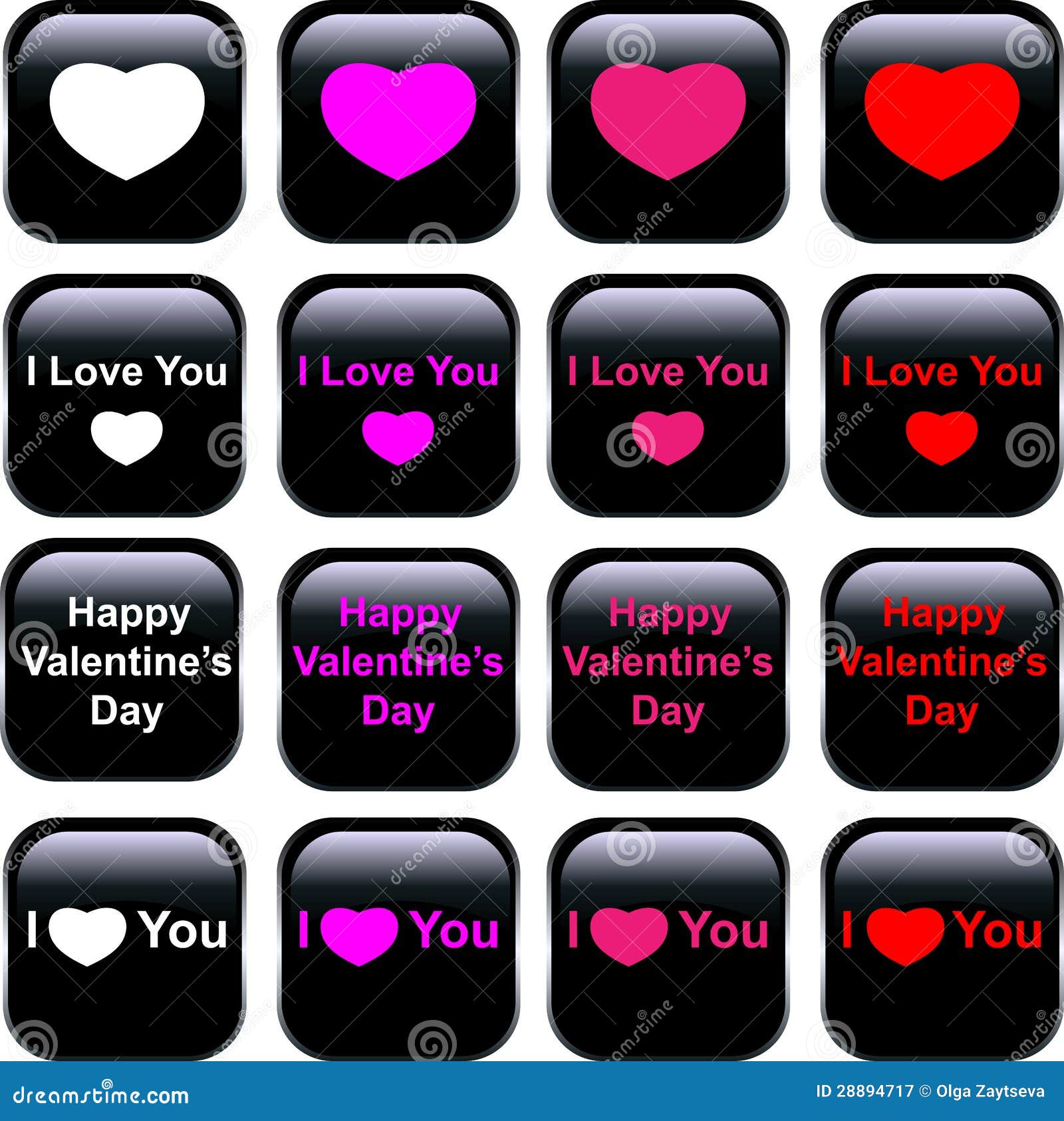 Vector love Buttons. stock illustration. Illustration of template ...