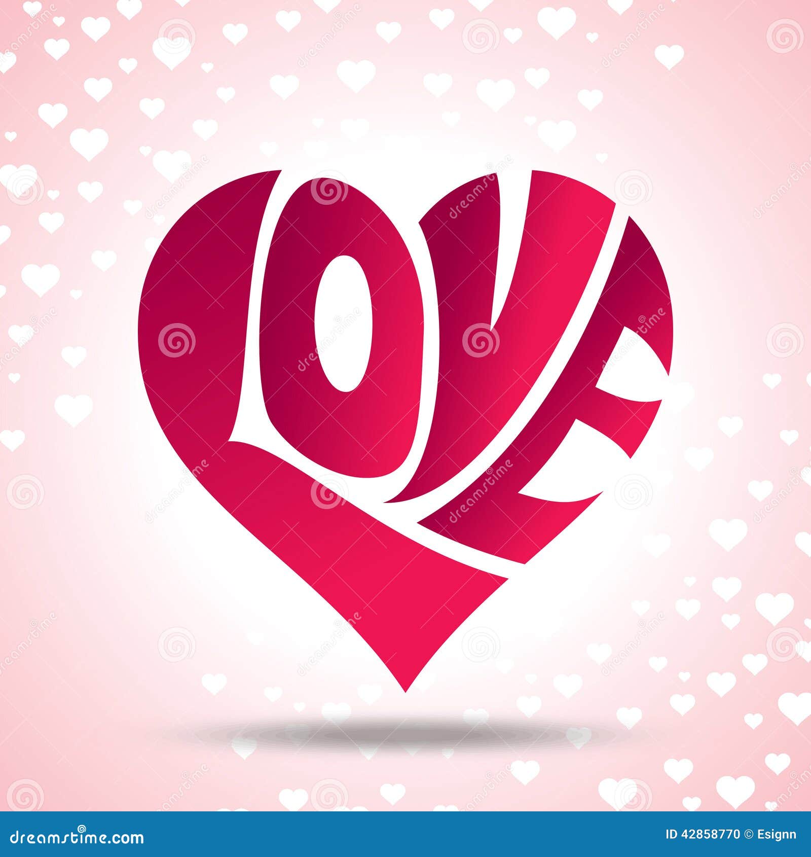 Vector of Love Heart with Little Hearts in Background Stock Vector ...