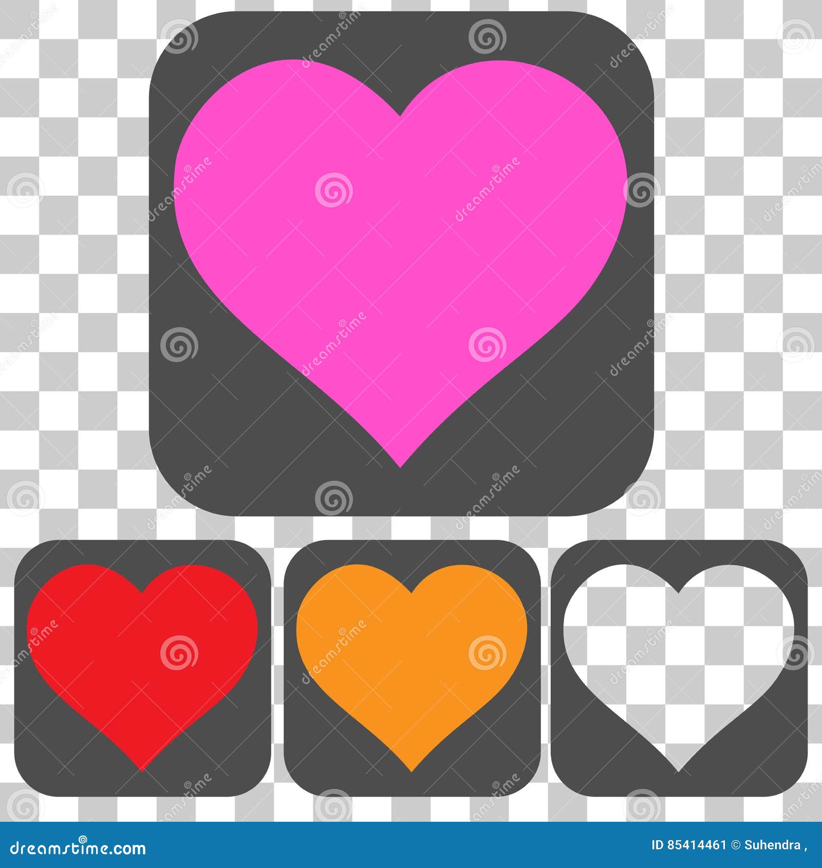 Vector Love Icon With Transparent Background | CartoonDealer.com #85414461