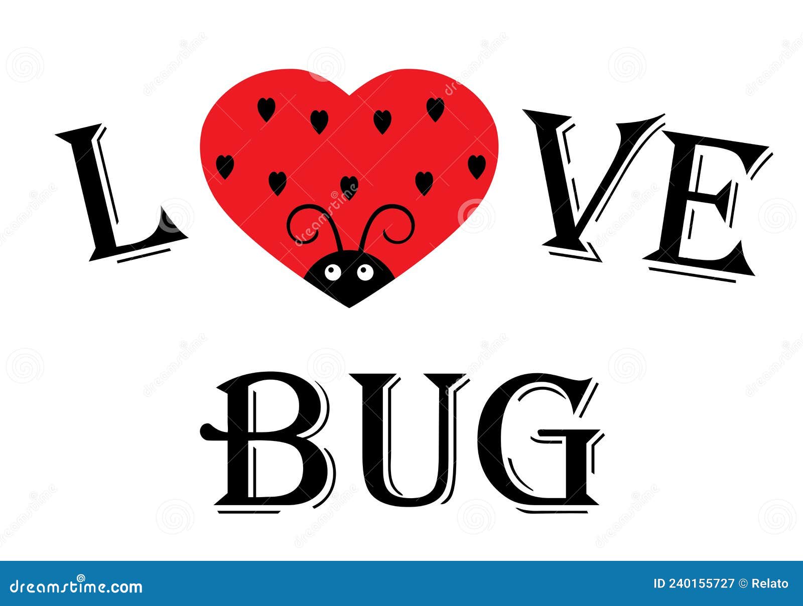Ladybug Set With Heart Spots Royalty-Free Stock Photography ...