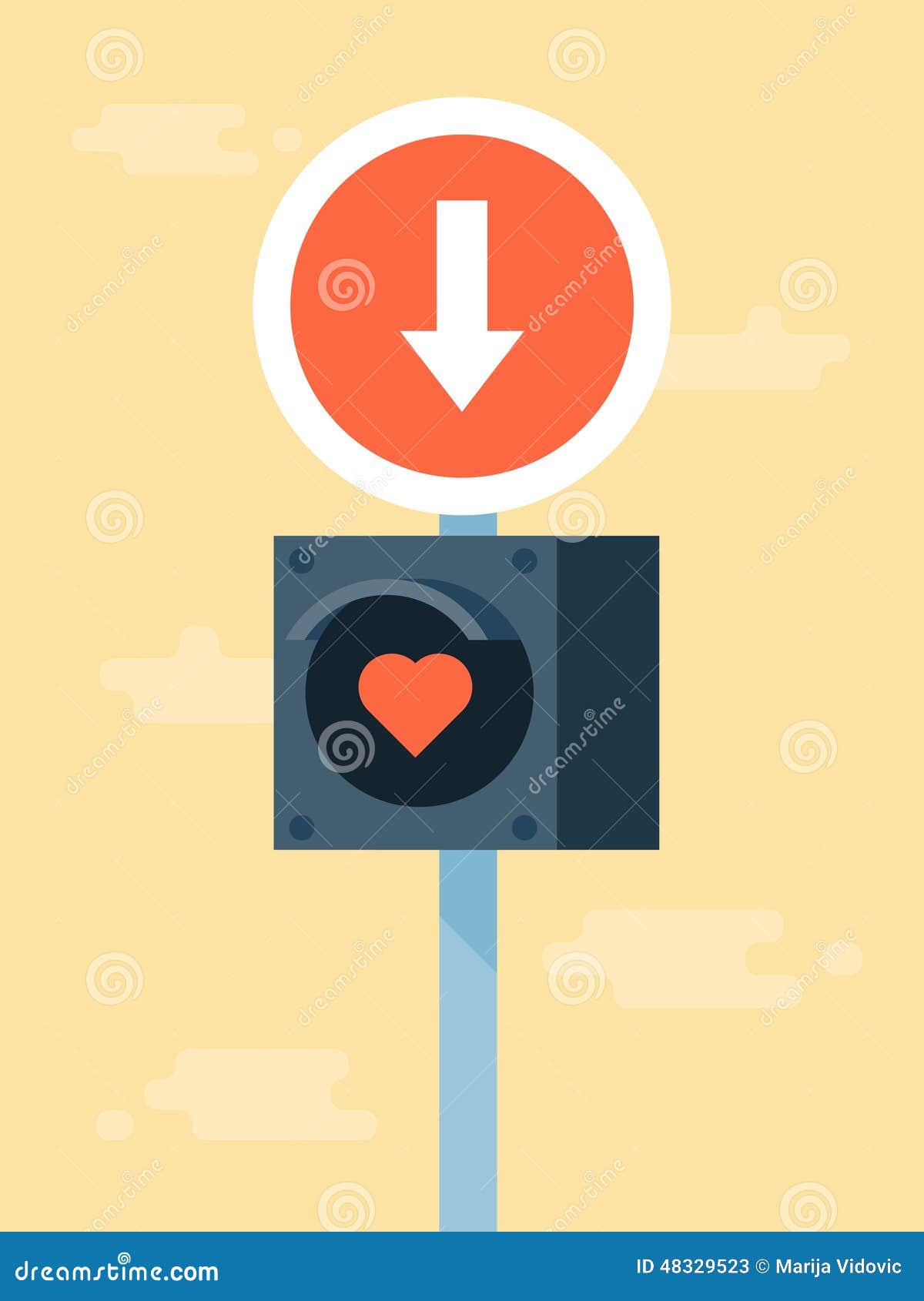 Vector love road signs, stock vector. Illustration of sign - 48329523