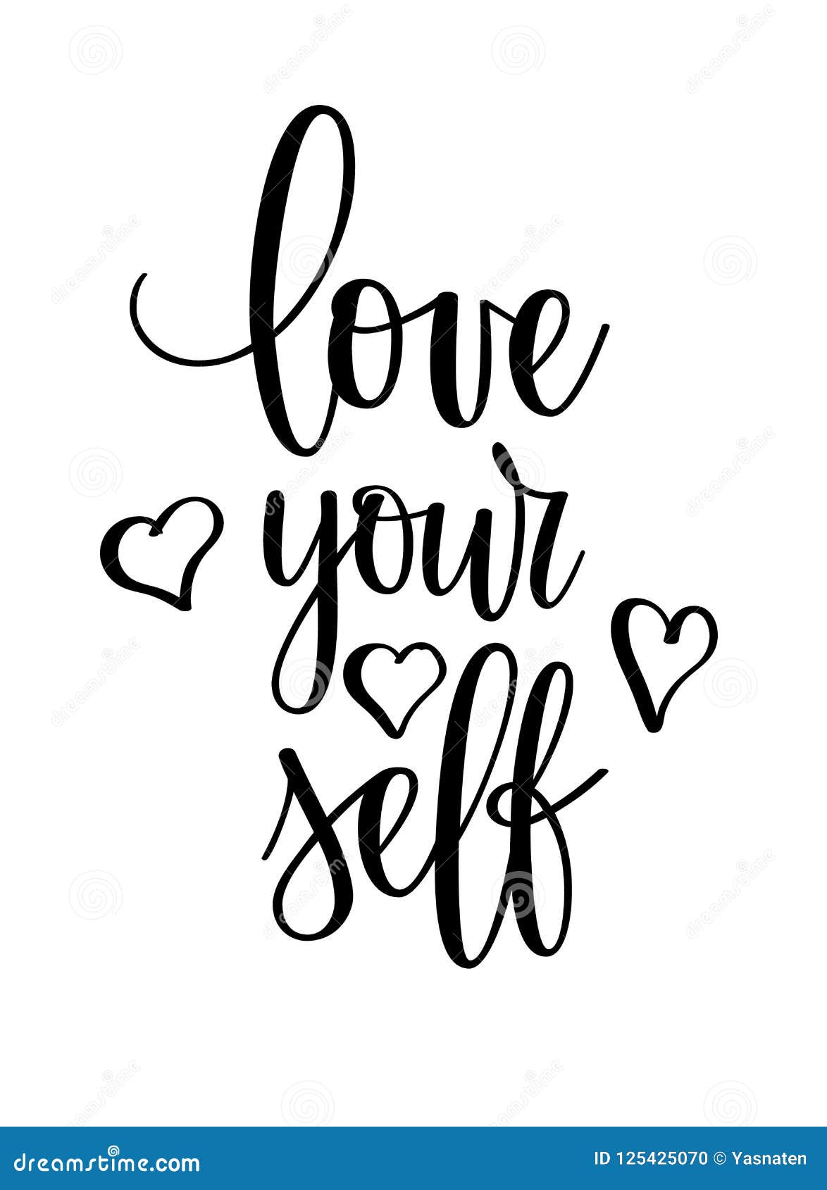 Vector Love Yourself Motivational Inspirational Lettering Design Stock ... Vector Love Yourself Motivational Inspirational Lettering Design Stock ...