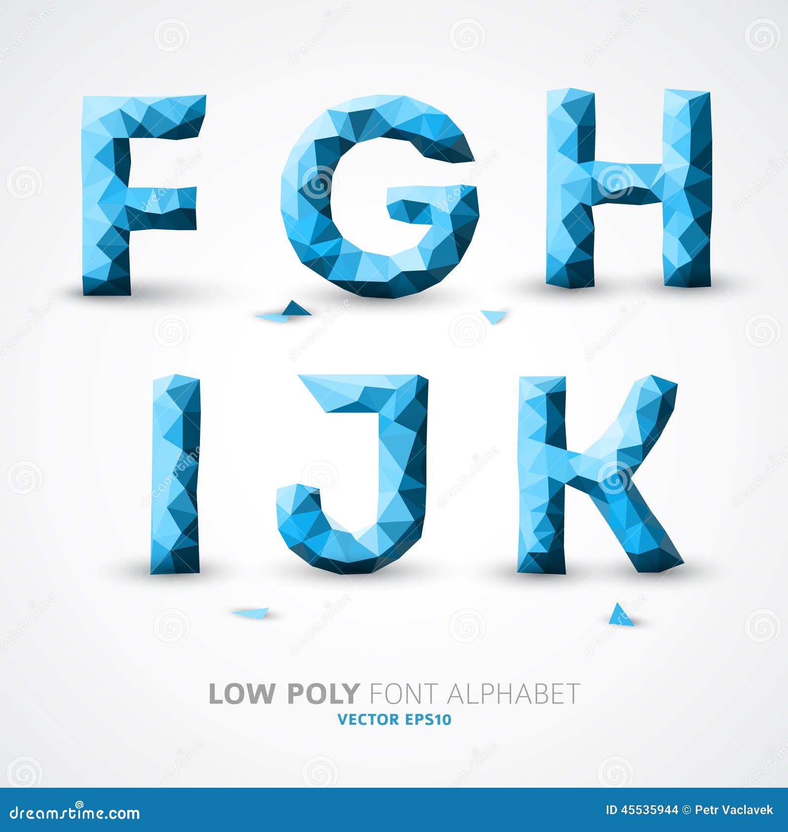 Vector Low Poly Alphabet Font Stock Vector - Illustration of design ...