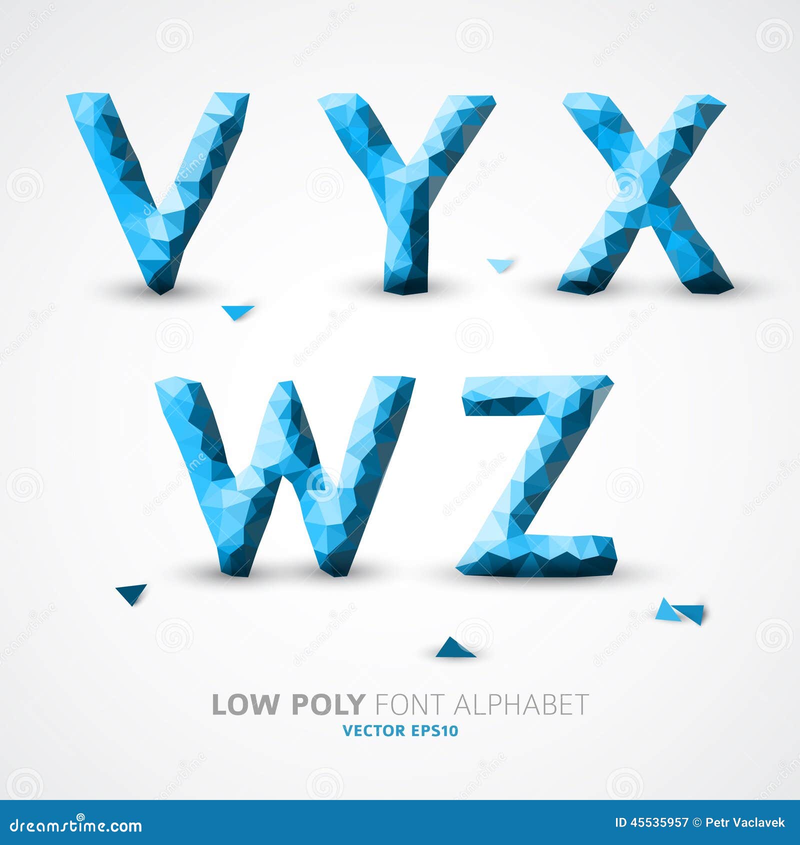 Low Poly Alphabet On Polygon Concept And Backgrounds Tria Vector ...