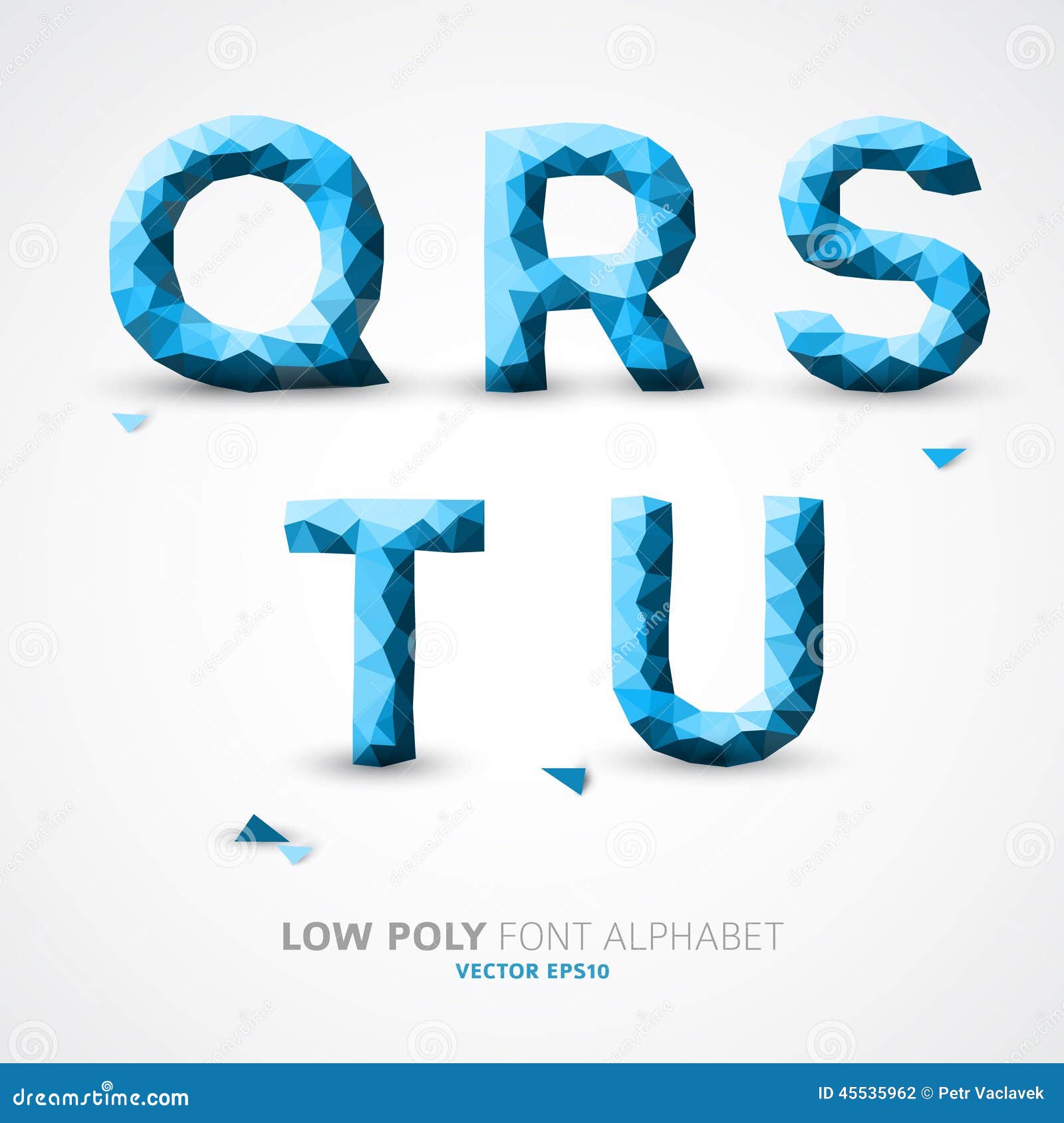 Vector Low Poly Alphabet Font Stock Vector - Illustration of element ...