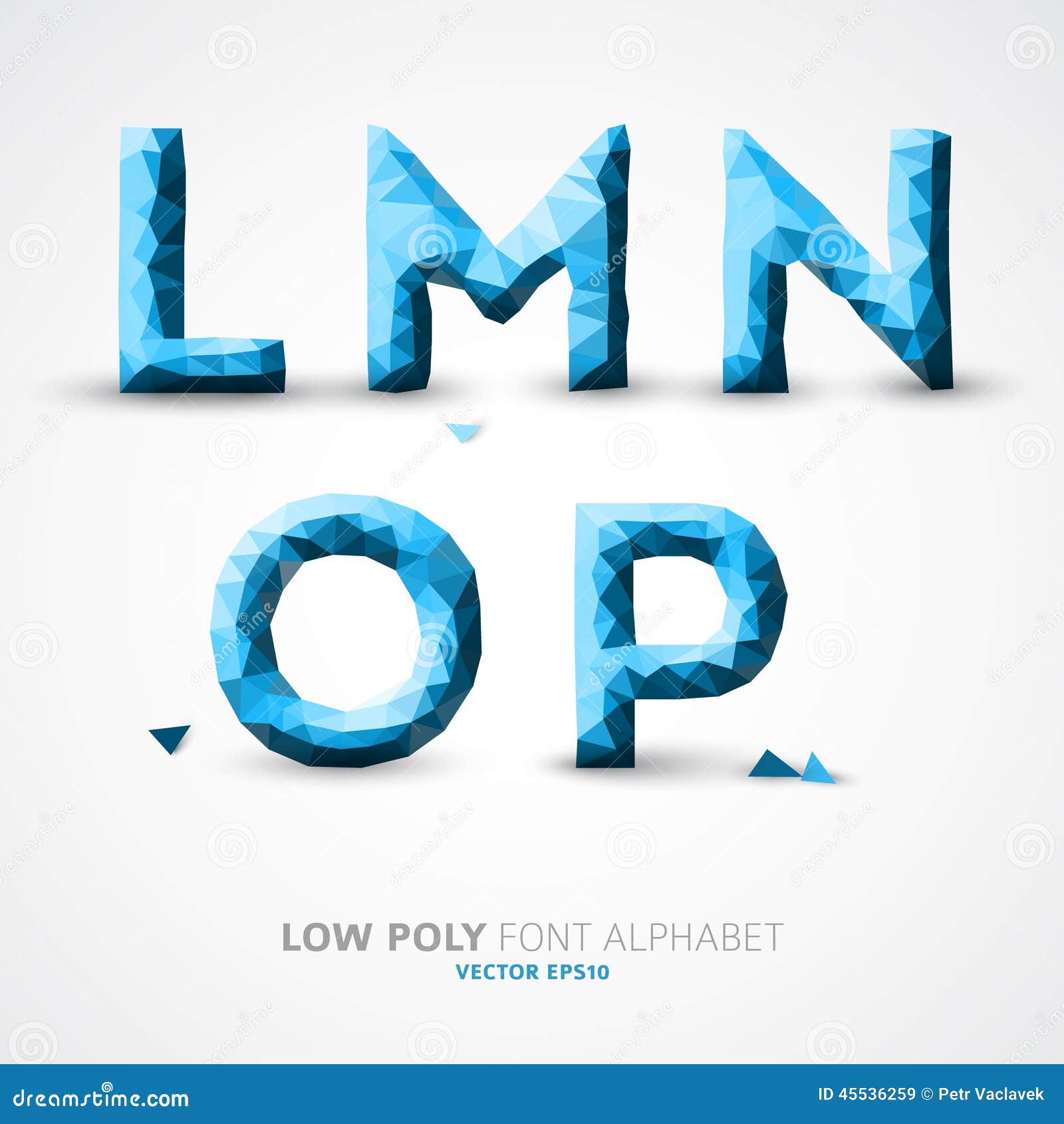 Vector Low Poly Alphabet Font Stock Illustration - Illustration of ...