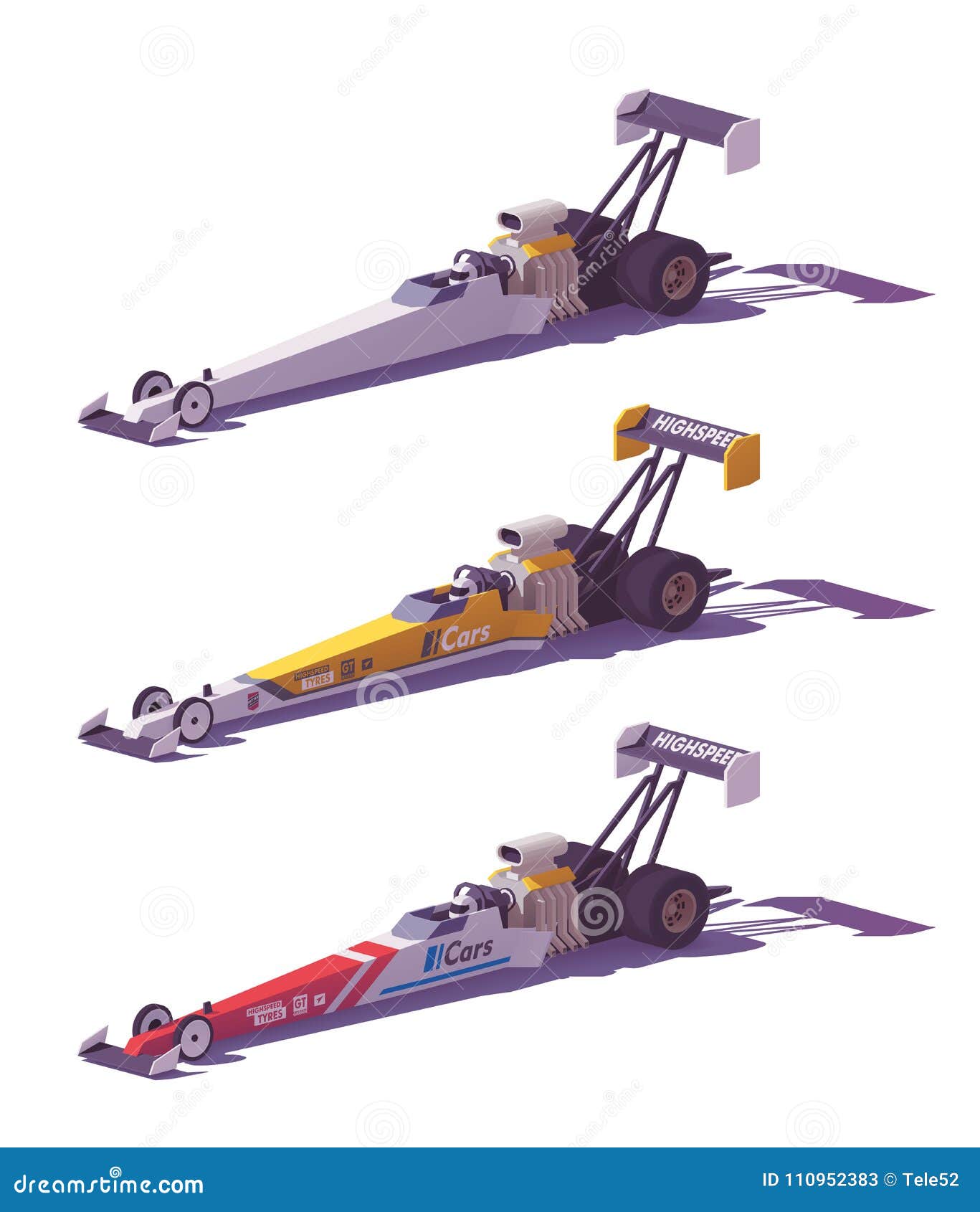 Top Fuel Dragster Vector Cartoon Illustration | CartoonDealer.com ...