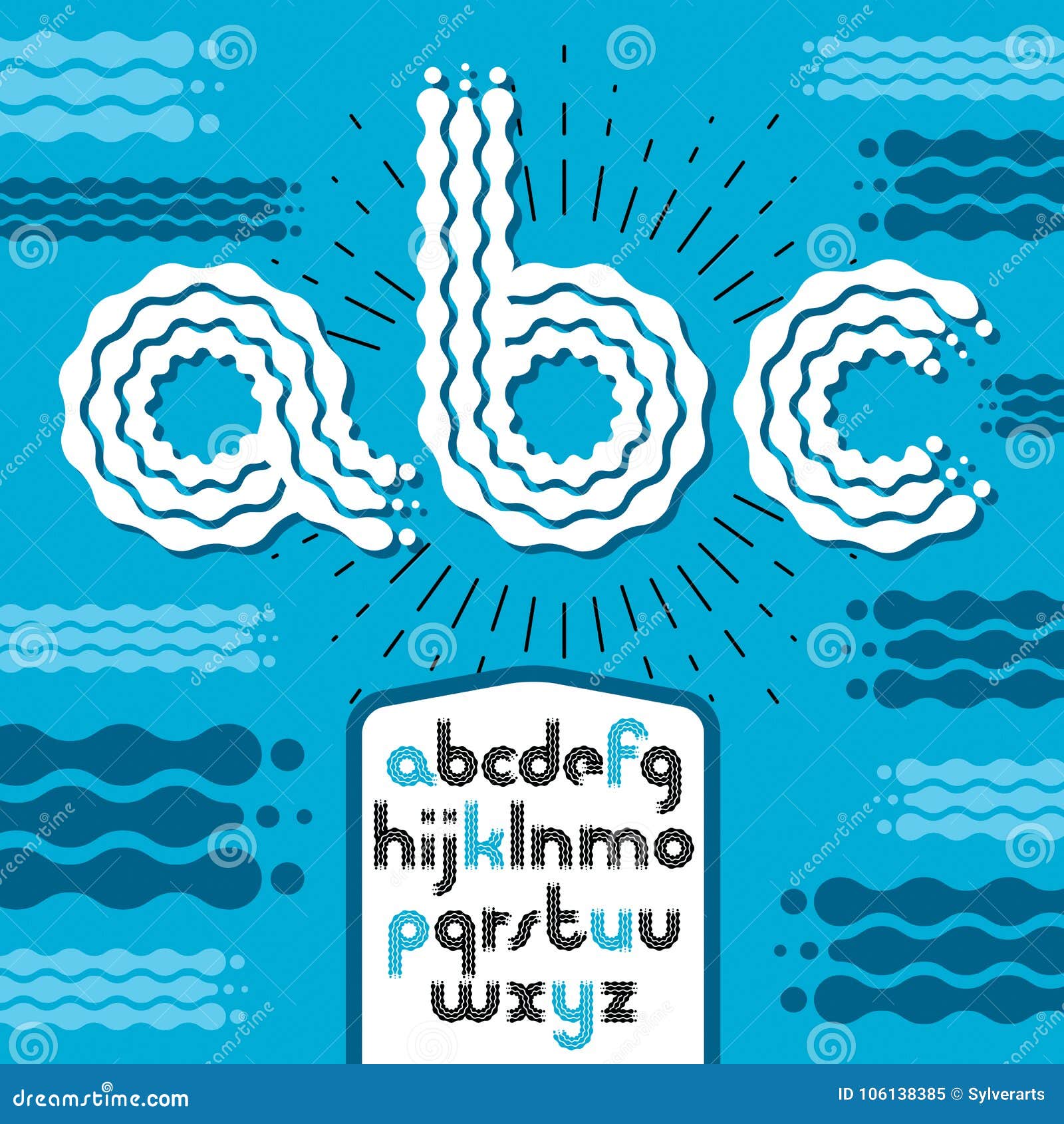 Vector Lower Case Modern Disco Alphabet Letters, Abc Set. Rounded Bold ...