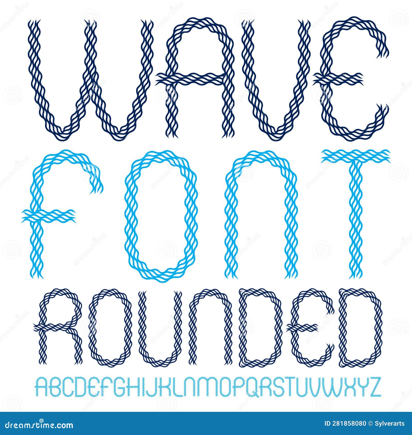 Vector Lower Case Rounded Alphabet Letters Collection Stock Vector ...