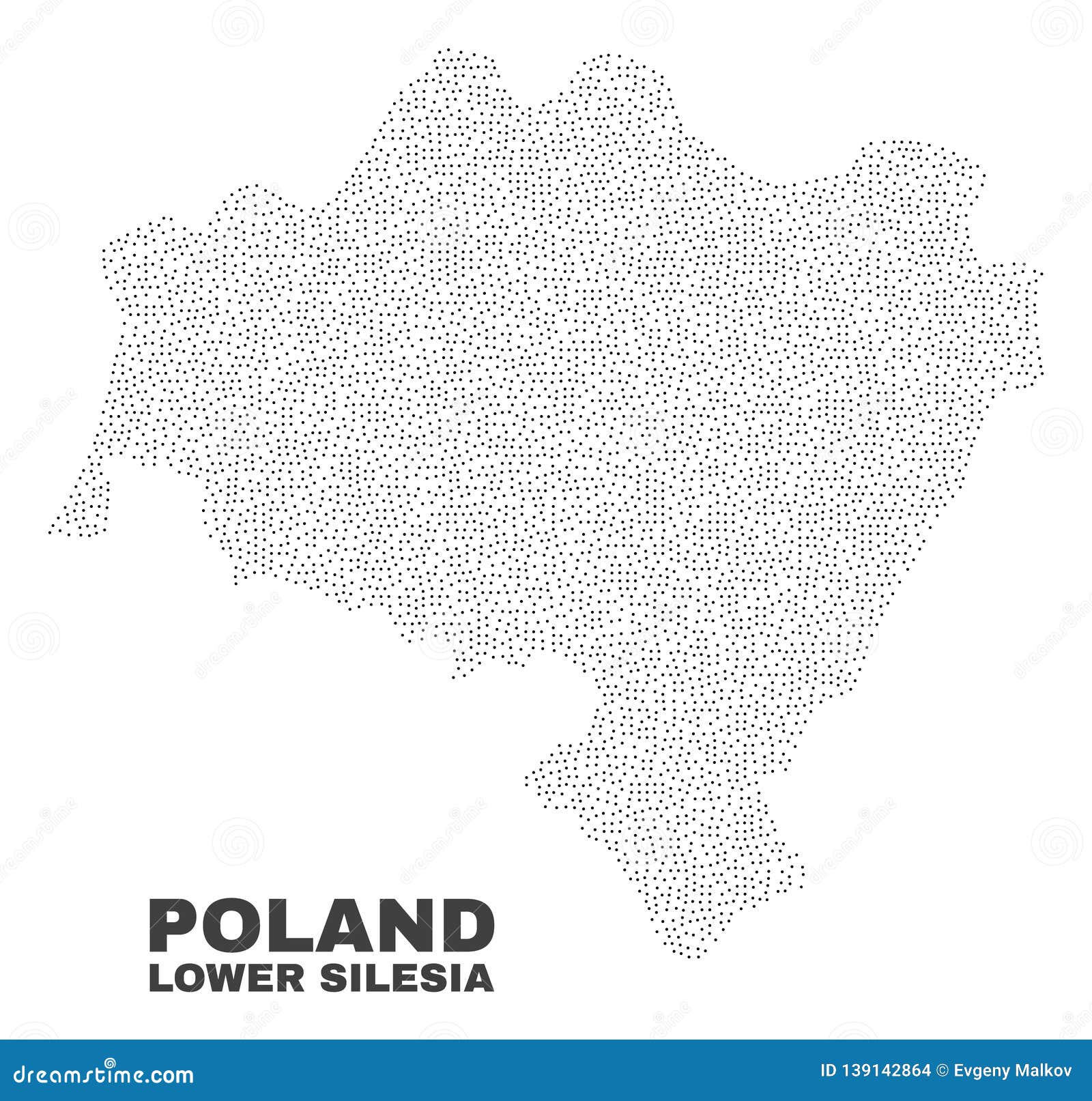 Vector Lower Silesian Voivodeship Map of Points Stock Vector ...