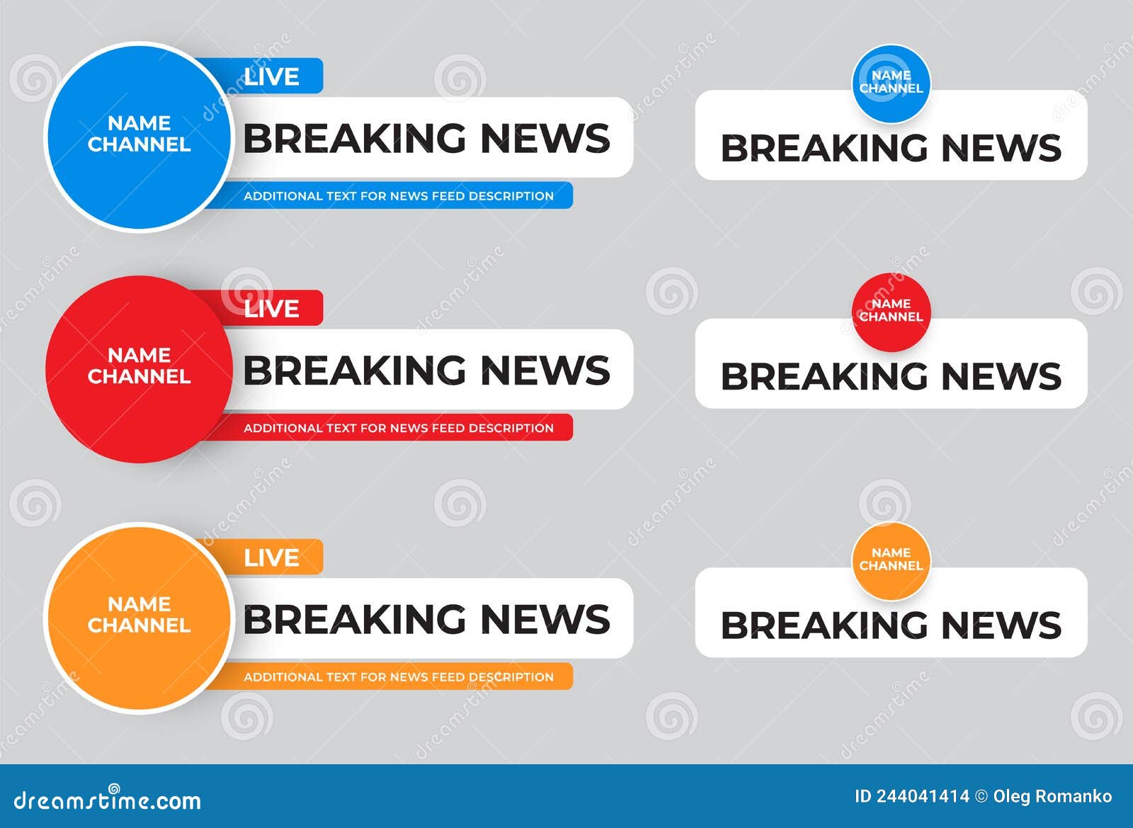 Vector Lower Third of the Screen for Titles and Titles Stock Vector ...