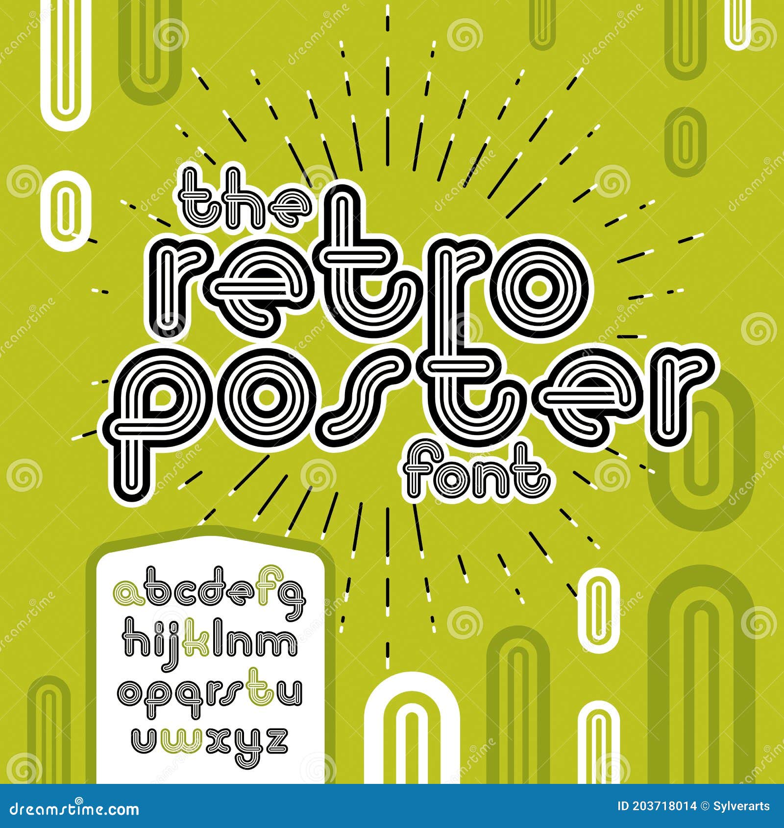 Vector Lowercase Funky Disco Alphabet Letters Set. Trendy Font ...