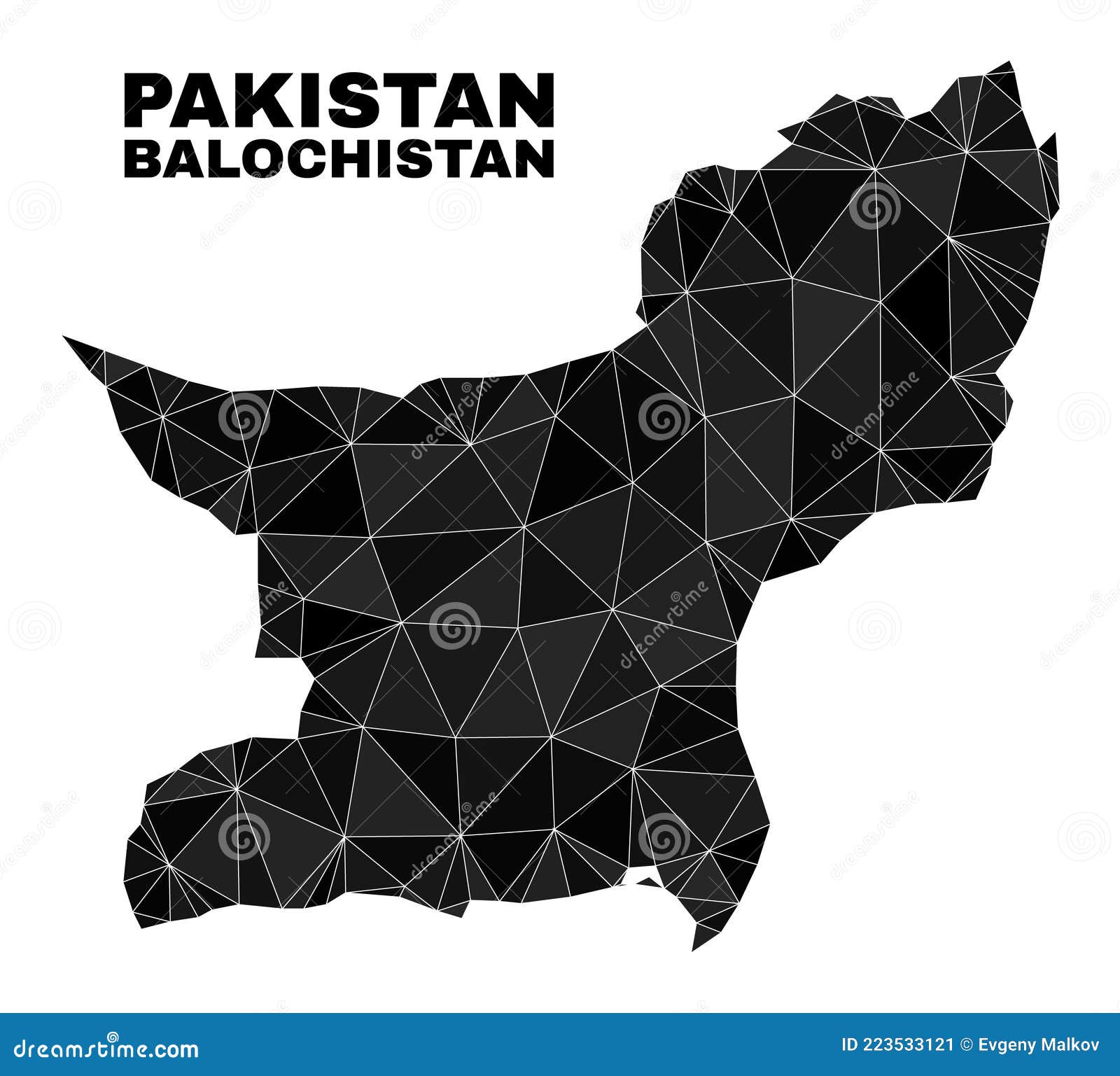 Vector Lowpoly Balochistan Province Map Stock Vector - Illustration of ...