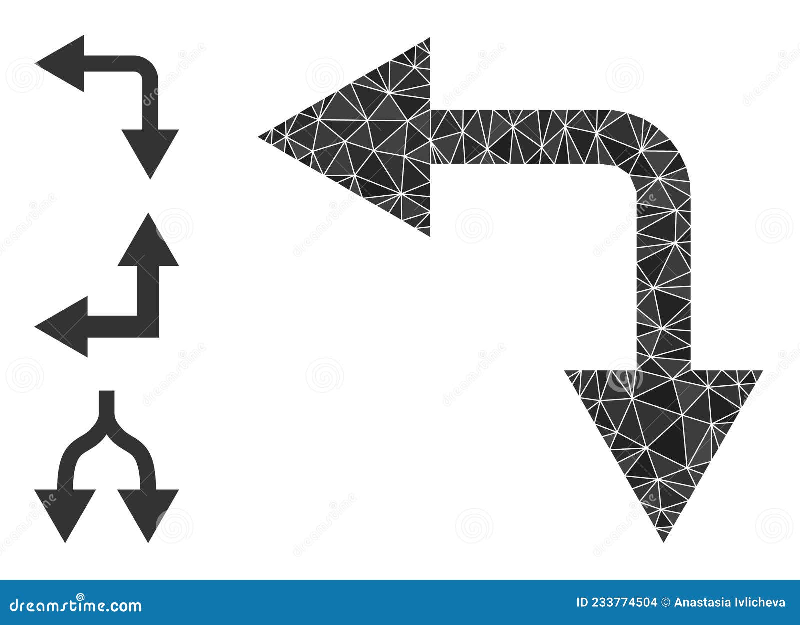 Bifurcation Of Up Arrow Vector Red Icon. Two Way Business Concept ...