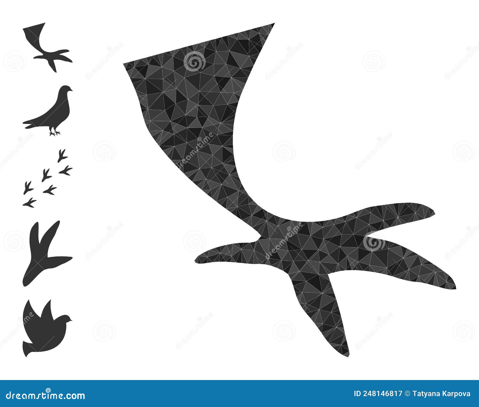 Vector Lowpoly Bird Foot Icon and More Icons Stock Vector ...