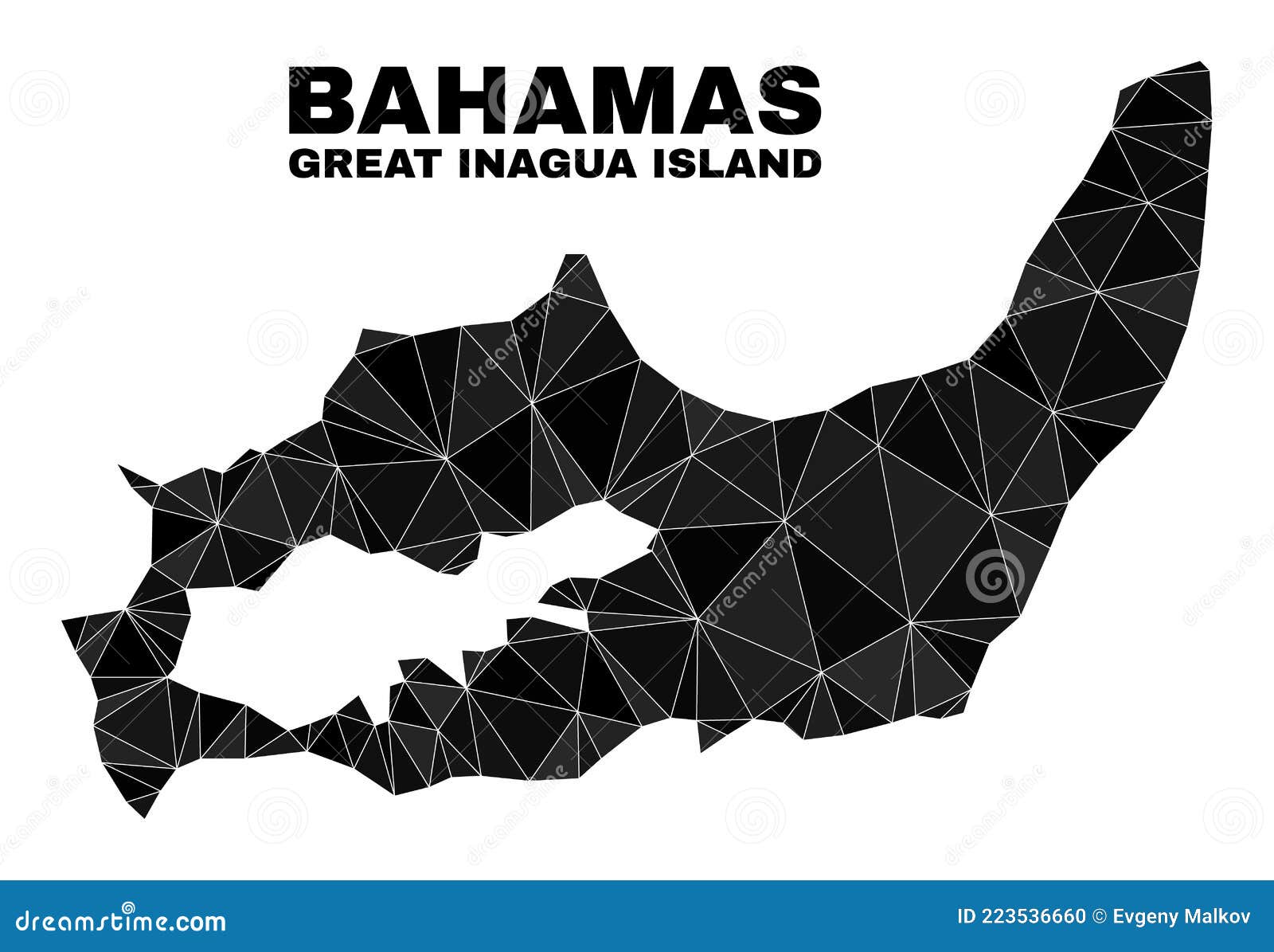 Vector Lowpoly Great Inagua Island Map Stock Vector - Illustration of ...