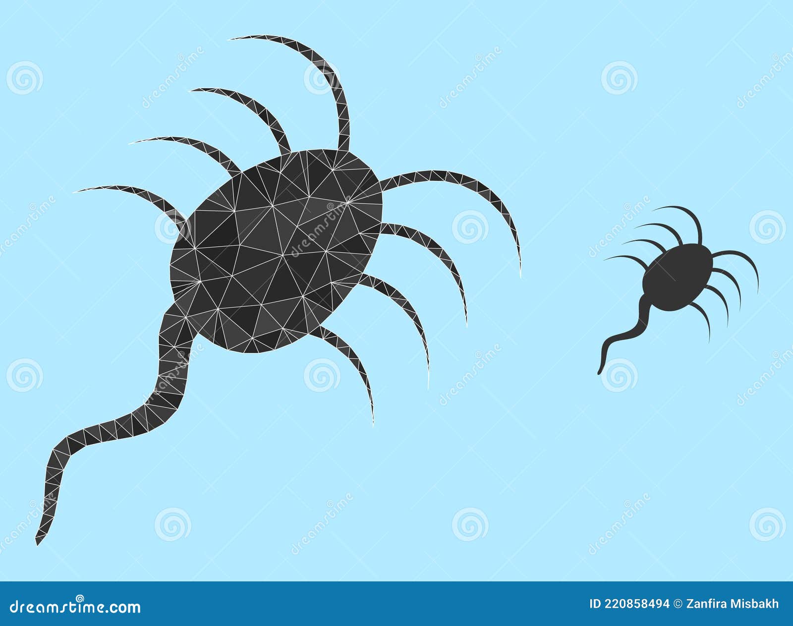 Vector Lowpoly Infection Microbe Icon Stock Vector - Illustration of ... Vector Lowpoly Infection Microbe Icon Stock Vector - Illustration of ...
