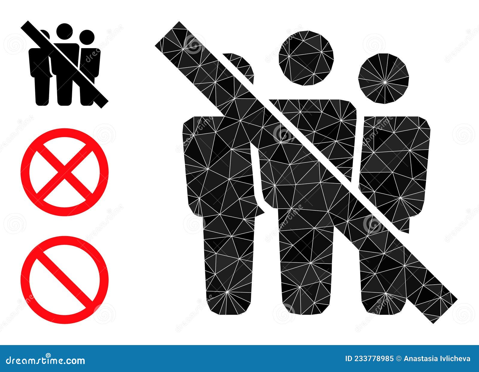 Vector Lowpoly No People Icon with Bonus Icons Stock Vector ...