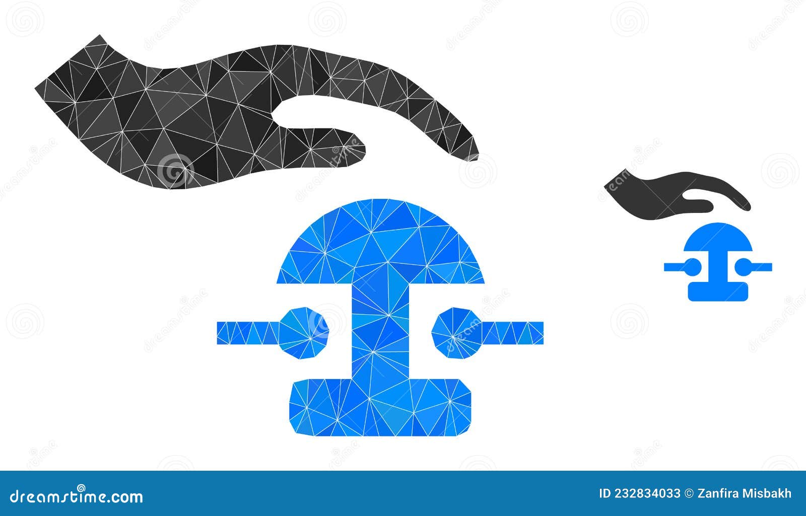 Vector Lowpoly Press Bell Icon Stock Vector - Illustration of icon ...