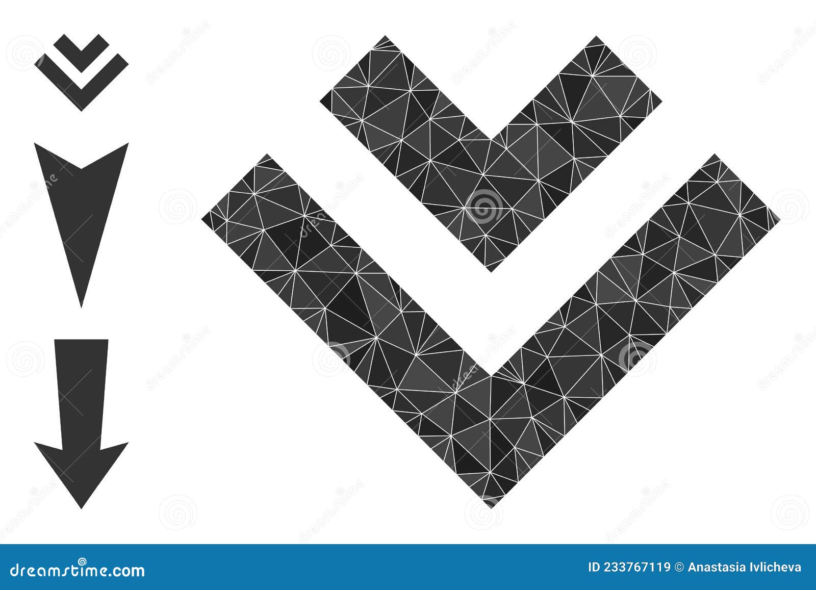 Vector Lowpoly Shift Down Icon and Other Icons Stock Vector ...