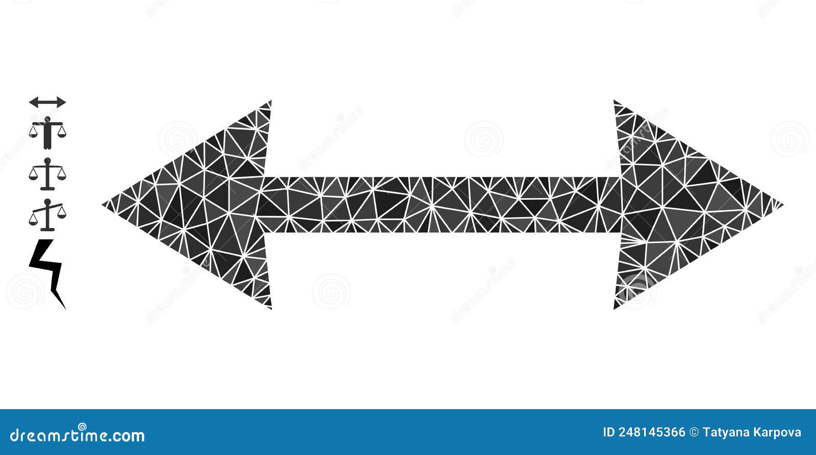Vector Lowpoly Width Icon and Additional Icons Stock Vector ...