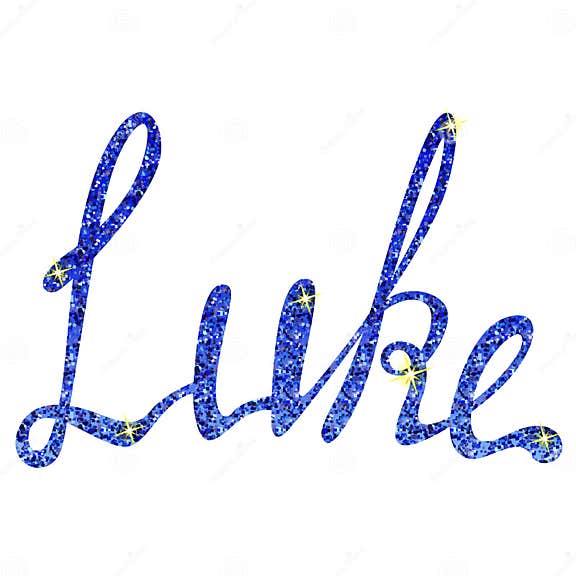 Luke Name Lettering Tinsels Stock Vector - Illustration of vector ...