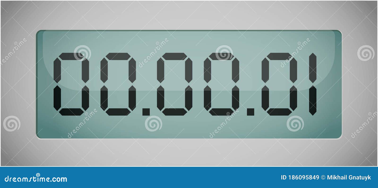 Vector of Luminous Digital Numbers - Countdown Timer. Digital Countdown ...