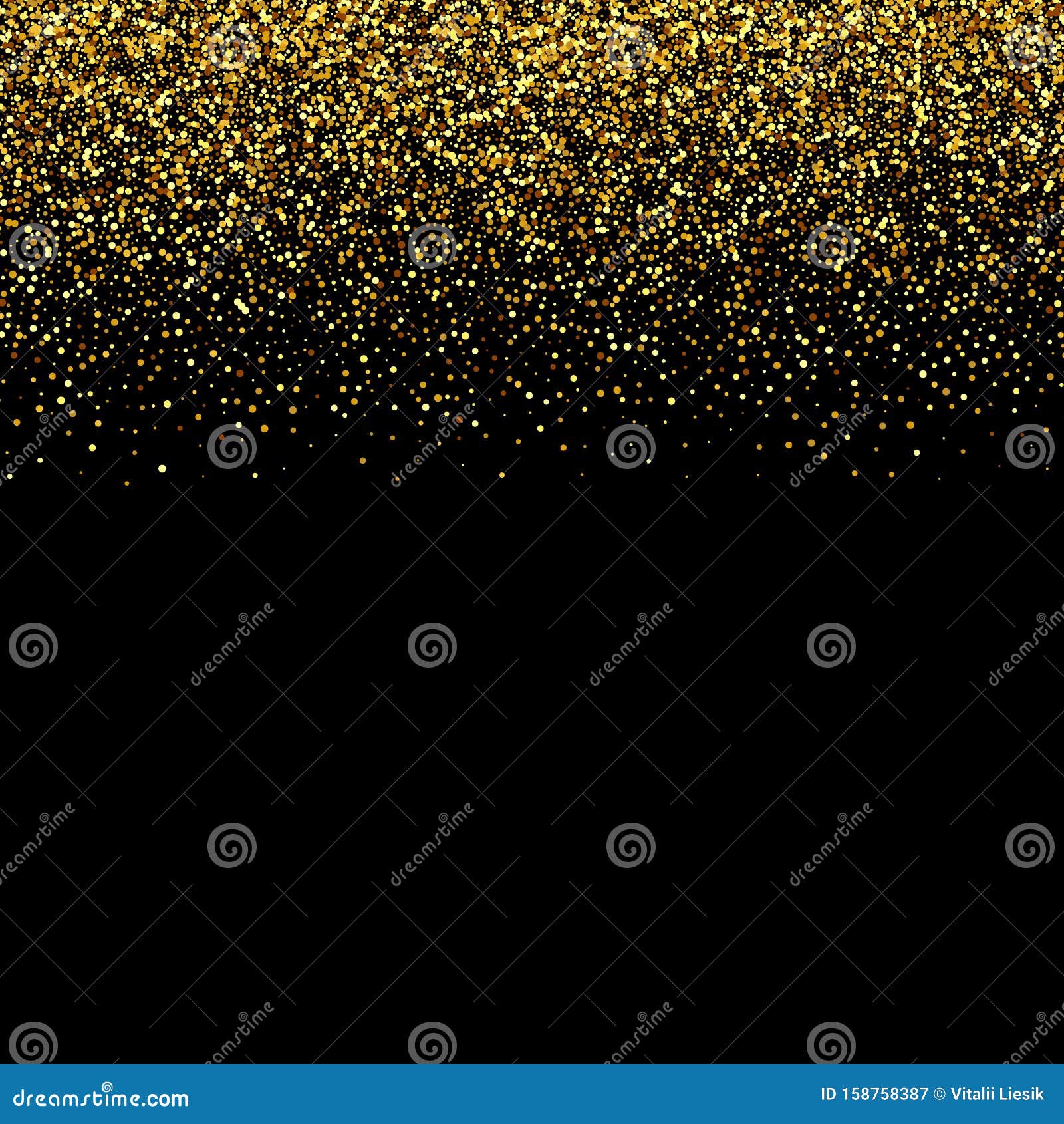 Vector Luxury Black Background With Gold Sparklers | CartoonDealer.com ...