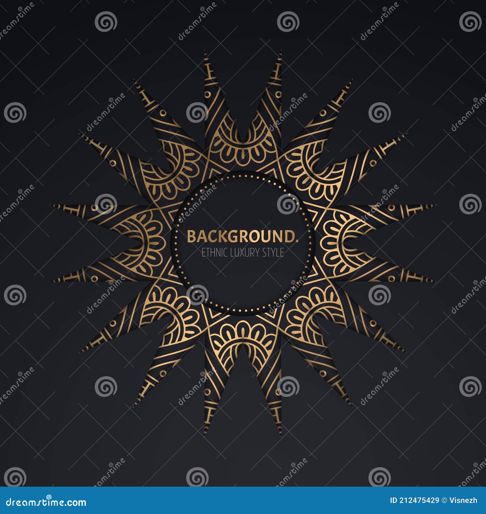 Vector Luxury Islamic Background with Mandala Stock Illustration ...