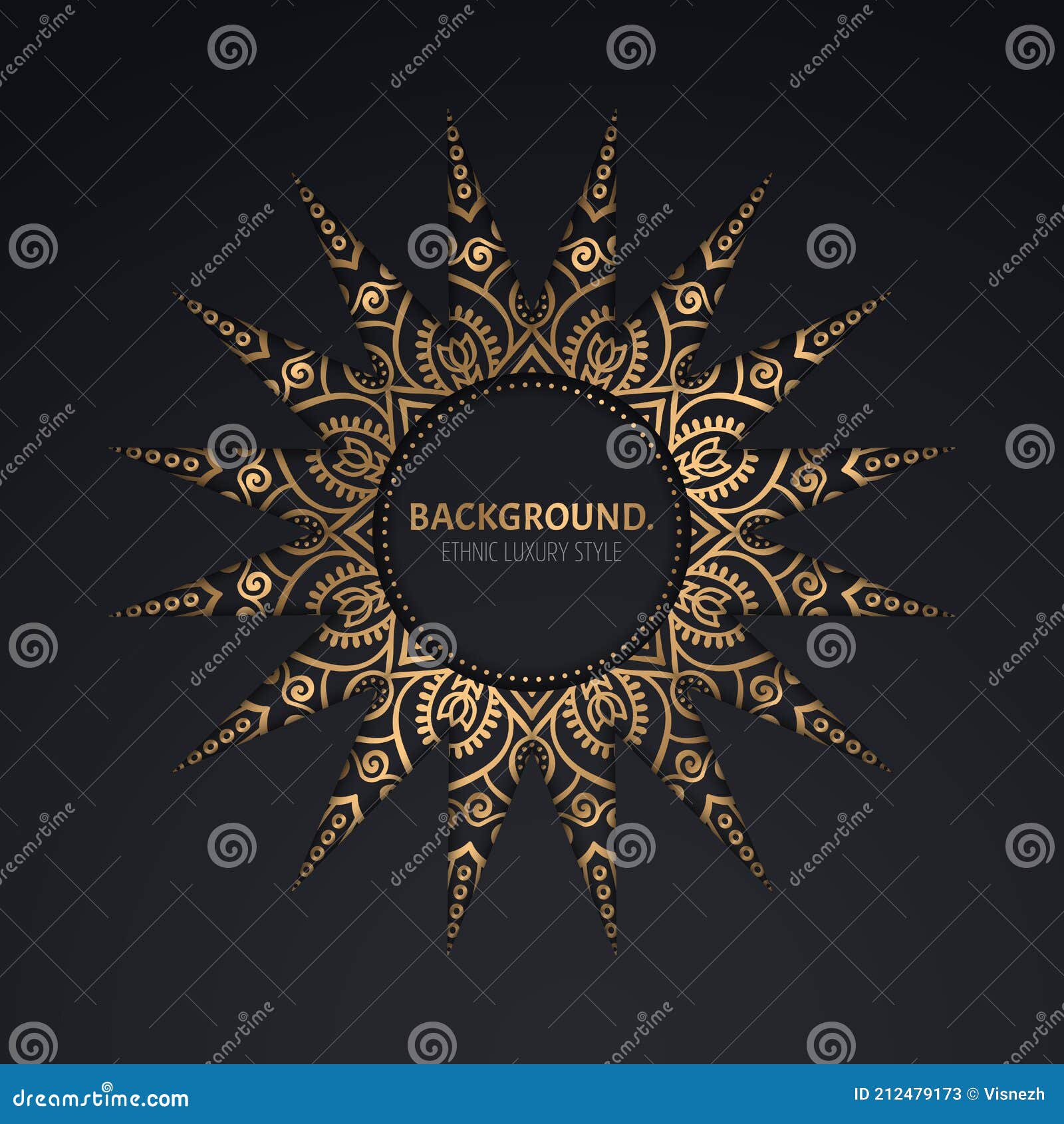 Vector Luxury Islamic Background with Mandala Stock Vector ...