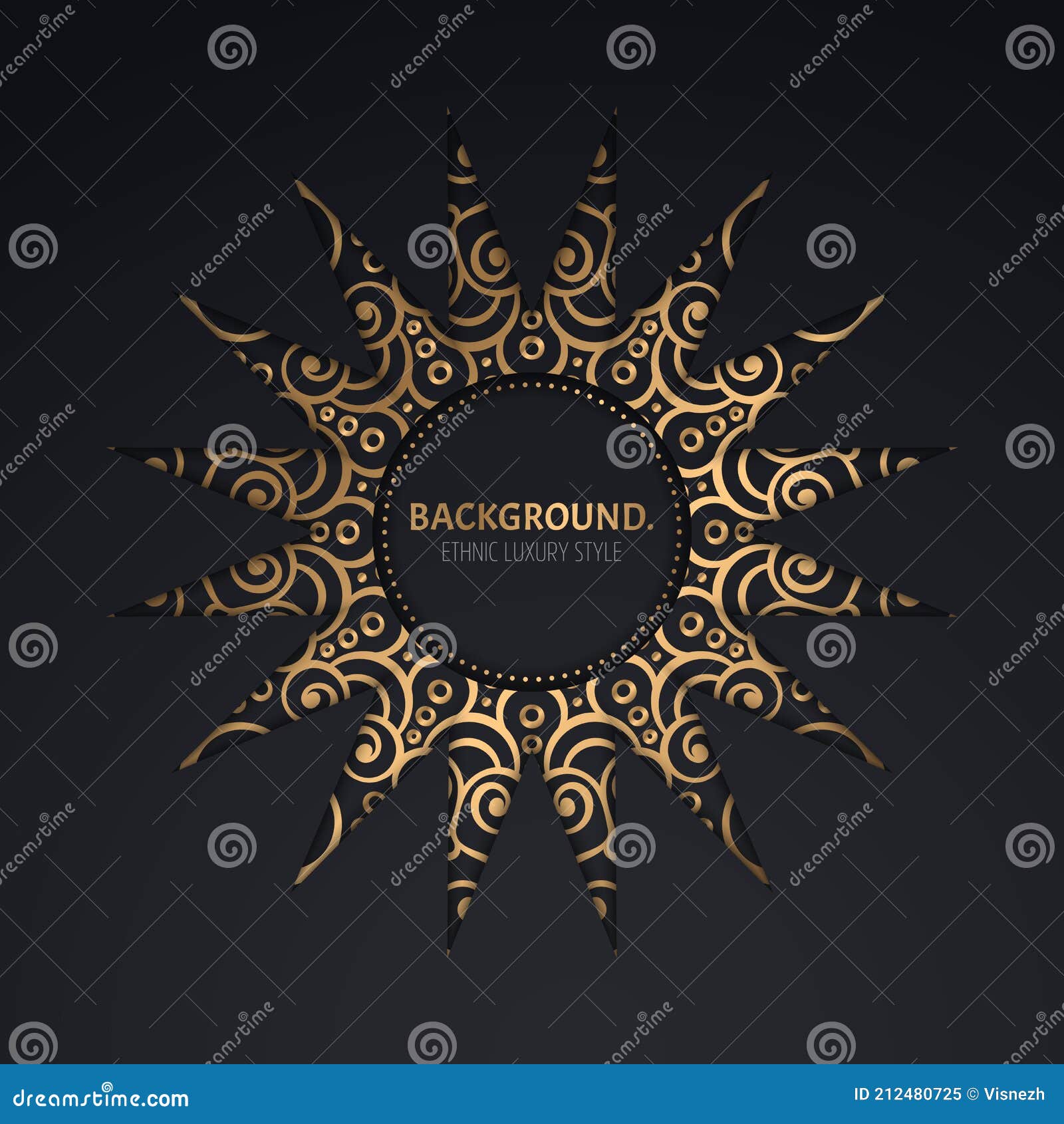 Vector Luxury Islamic Background with Mandala Stock Vector ...