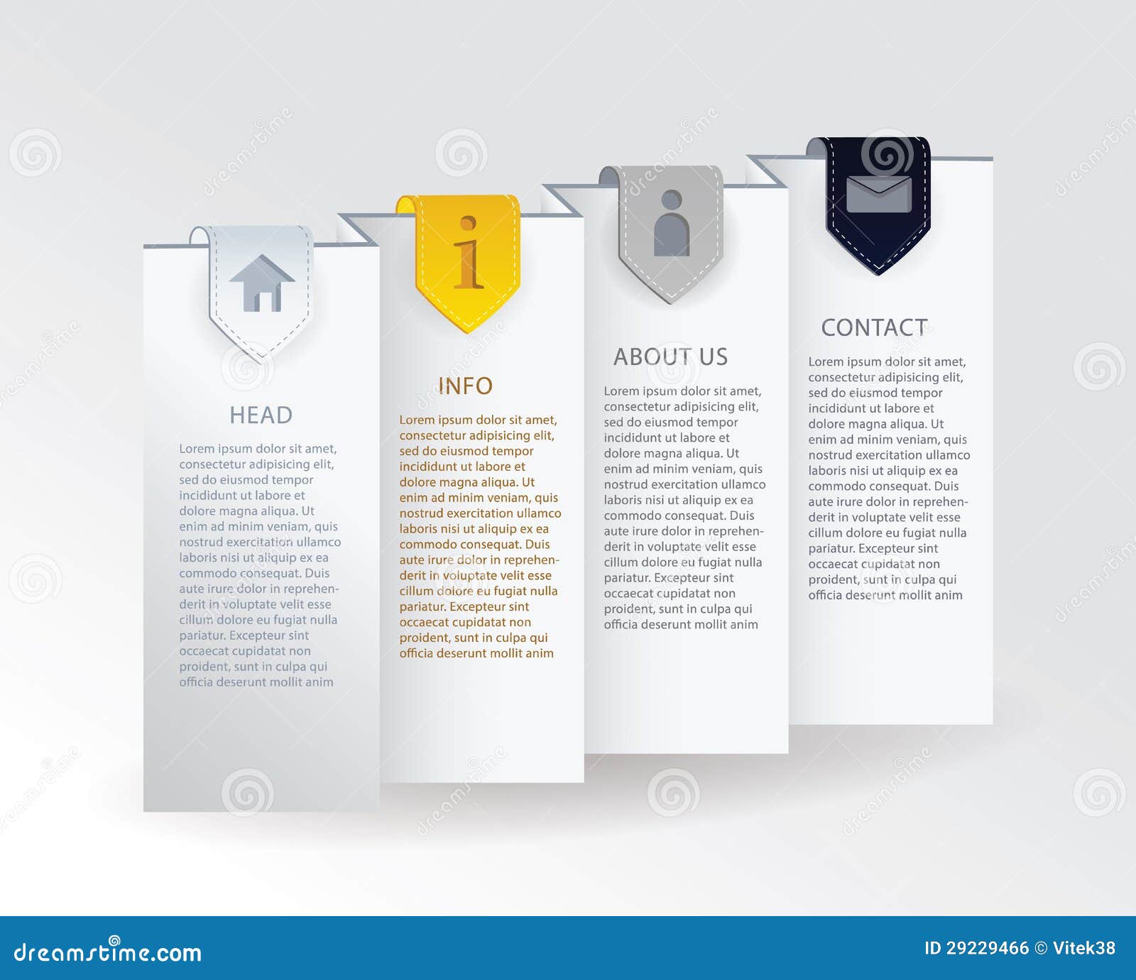 Vector Luxury Progress Card with Ribbon Arrows and Small Simple Stock ...