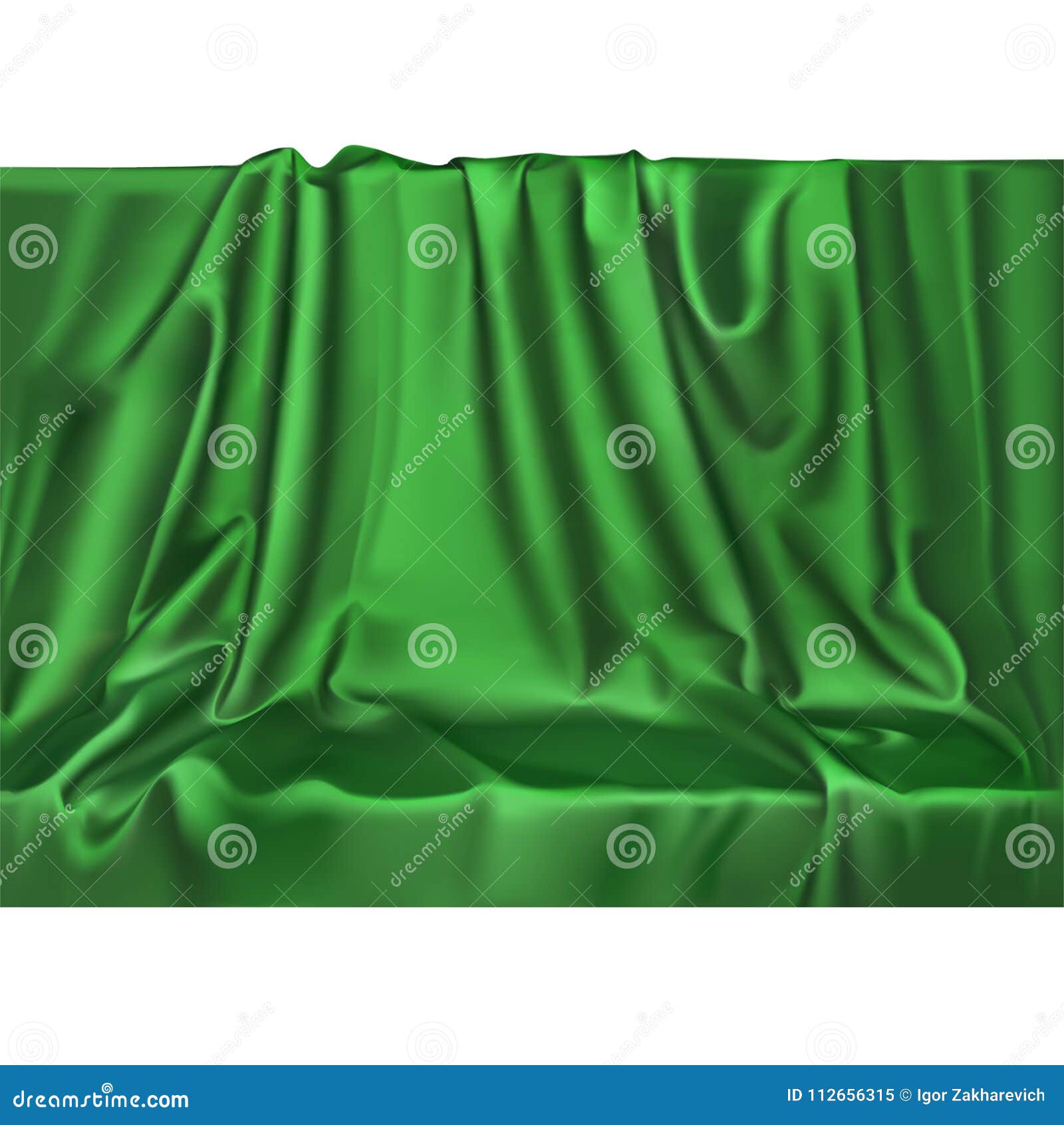 Vector Luxury Realistic Green Silk Satin Textile Background. Elegant ...