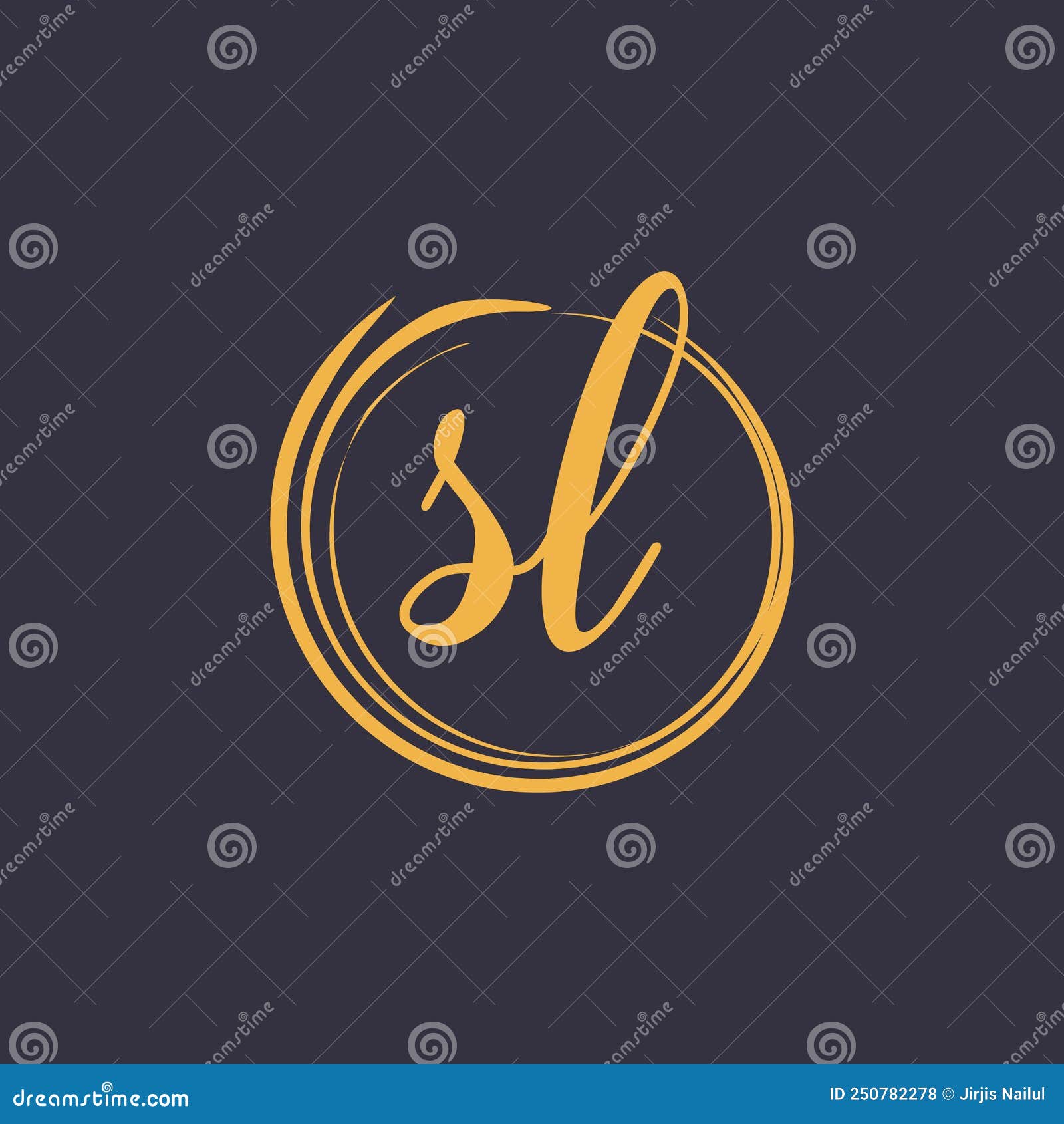 Vector Luxury Style Letter SL Logo Monogram Alphabet Stock Vector ...
