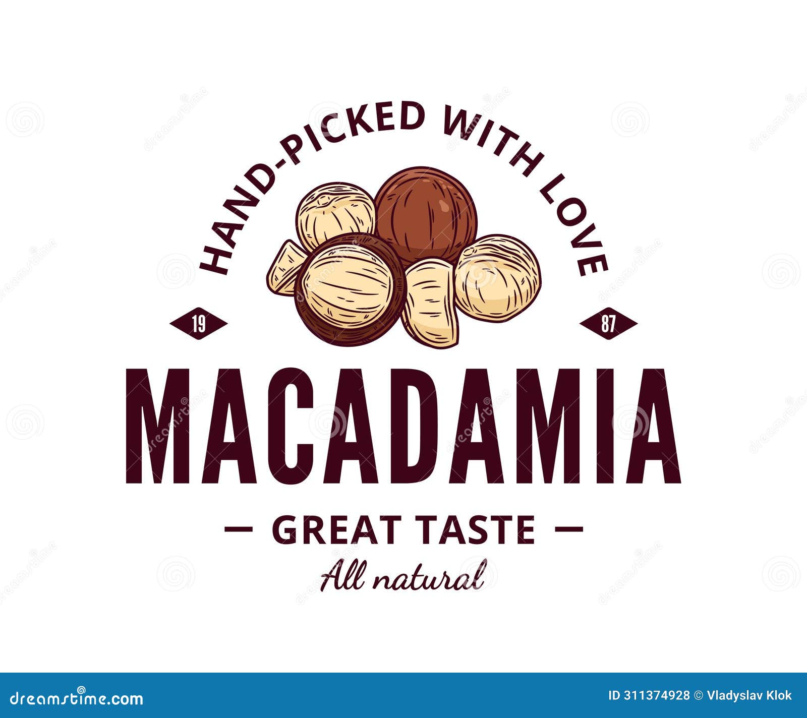 Vector Macadamia Colorful Logo Stock Vector - Illustration of ...
