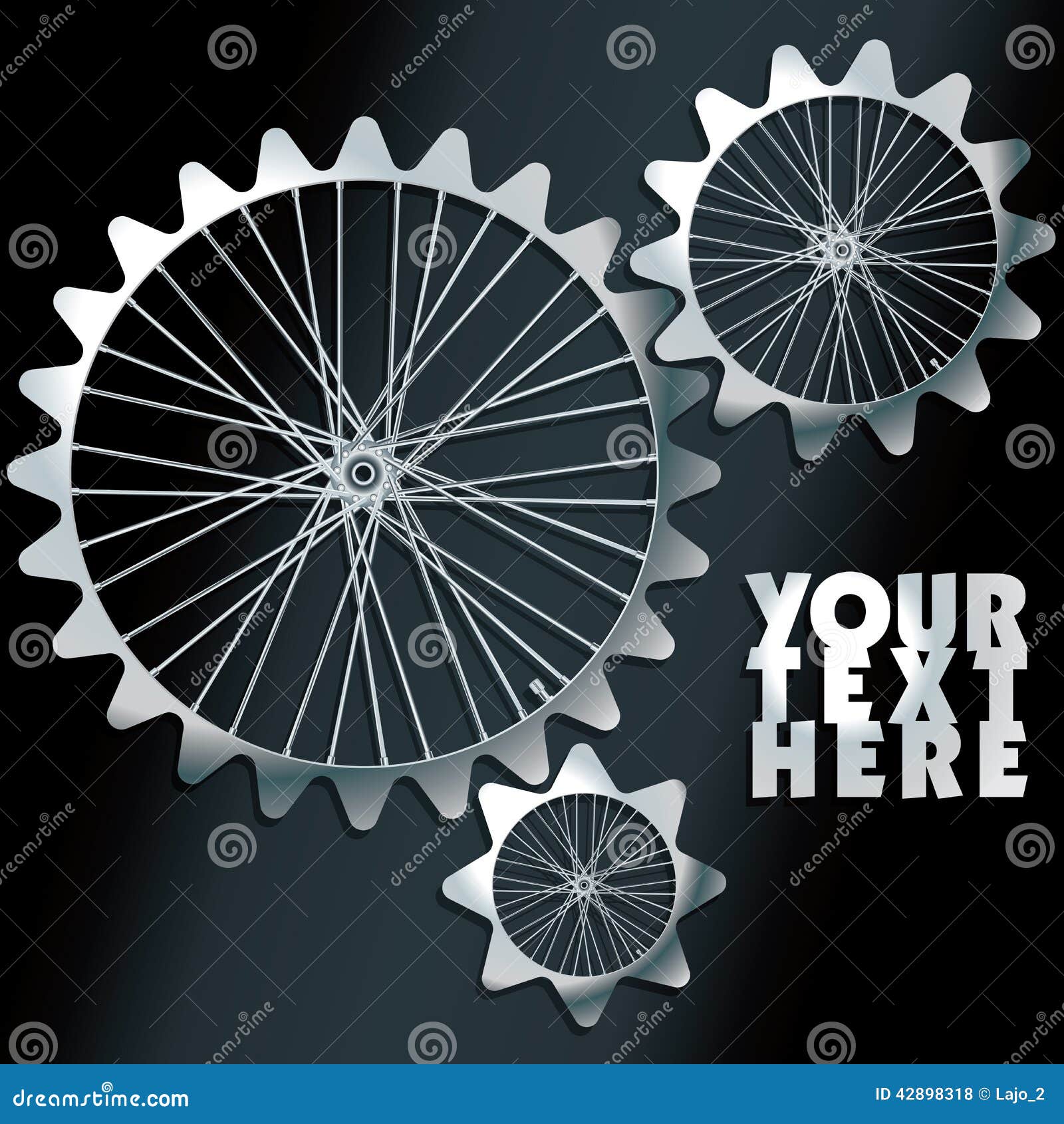 Vector Machine Gears with Spokes Background Stock Vector - Illustration ...