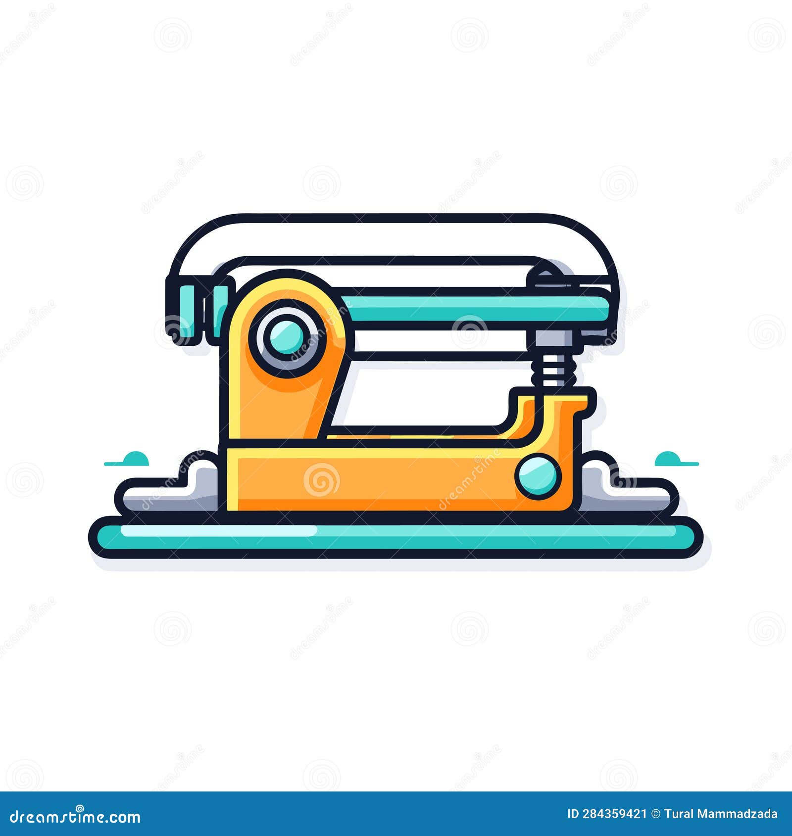 Vector of a Machine on a Table with a Modern Design Stock Vector ...
