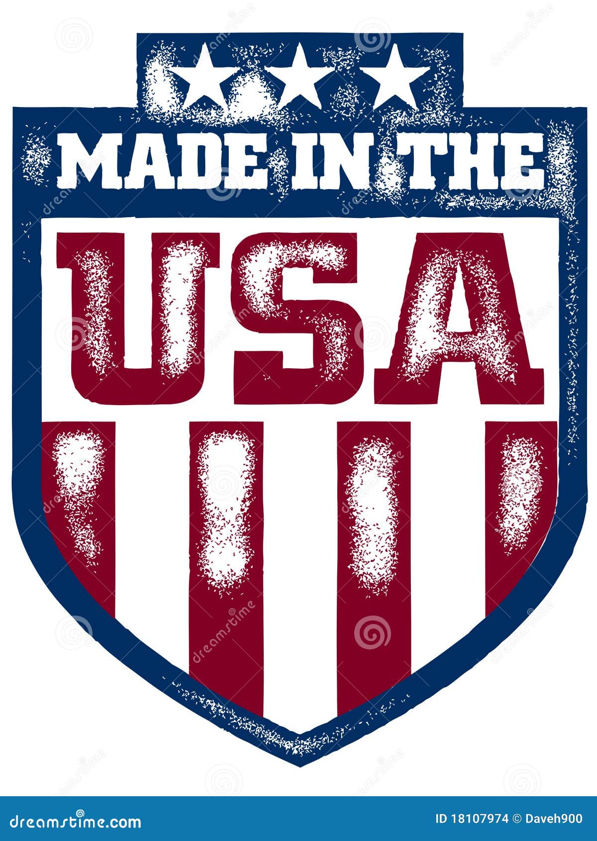 Vector Made in the USA Shield Stock Vector - Illustration of american ...