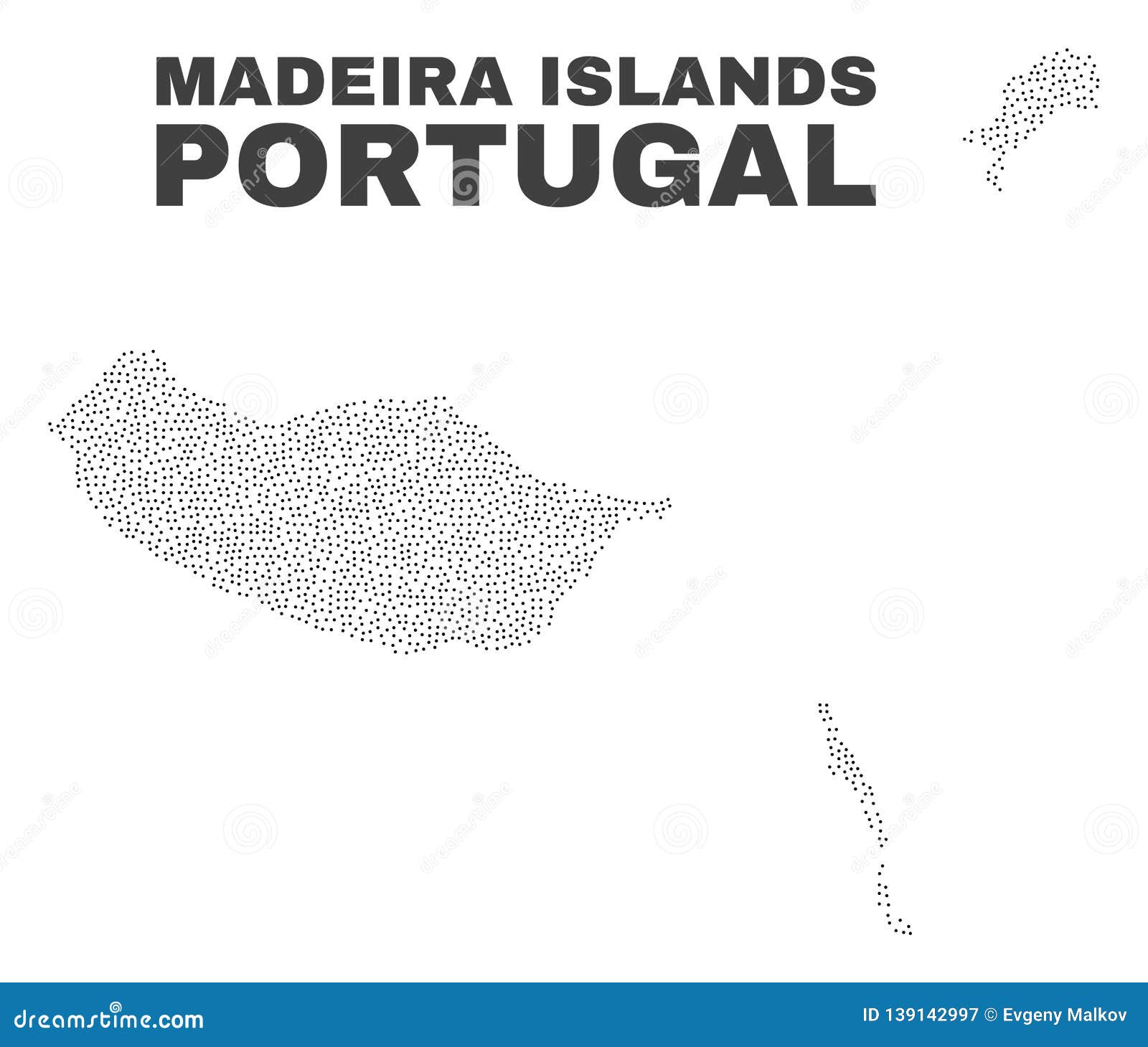 Vector Madeira Islands Map of Points Stock Vector - Illustration of ...
