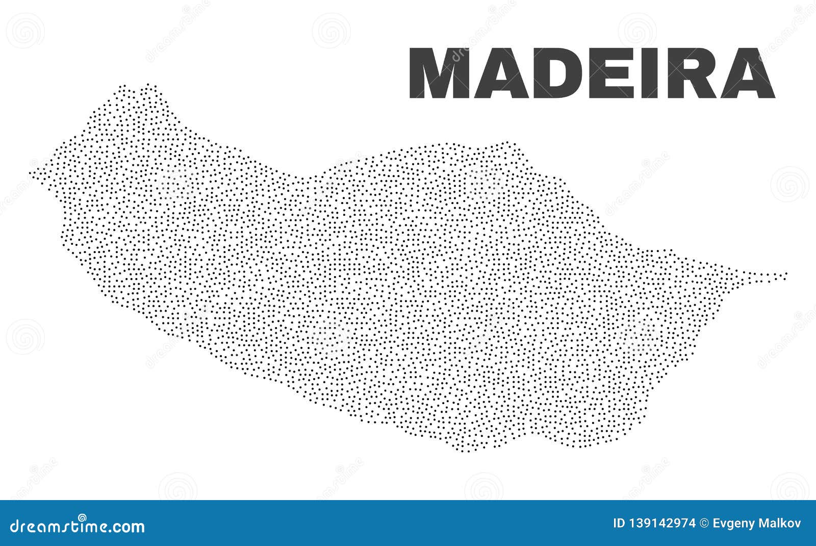 Vector Madeira Map of Points Stock Vector - Illustration of element ...