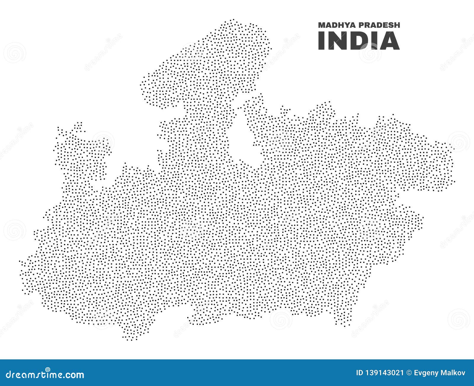 Vector Madhya Pradesh State Map of Dots Stock Vector - Illustration of ...