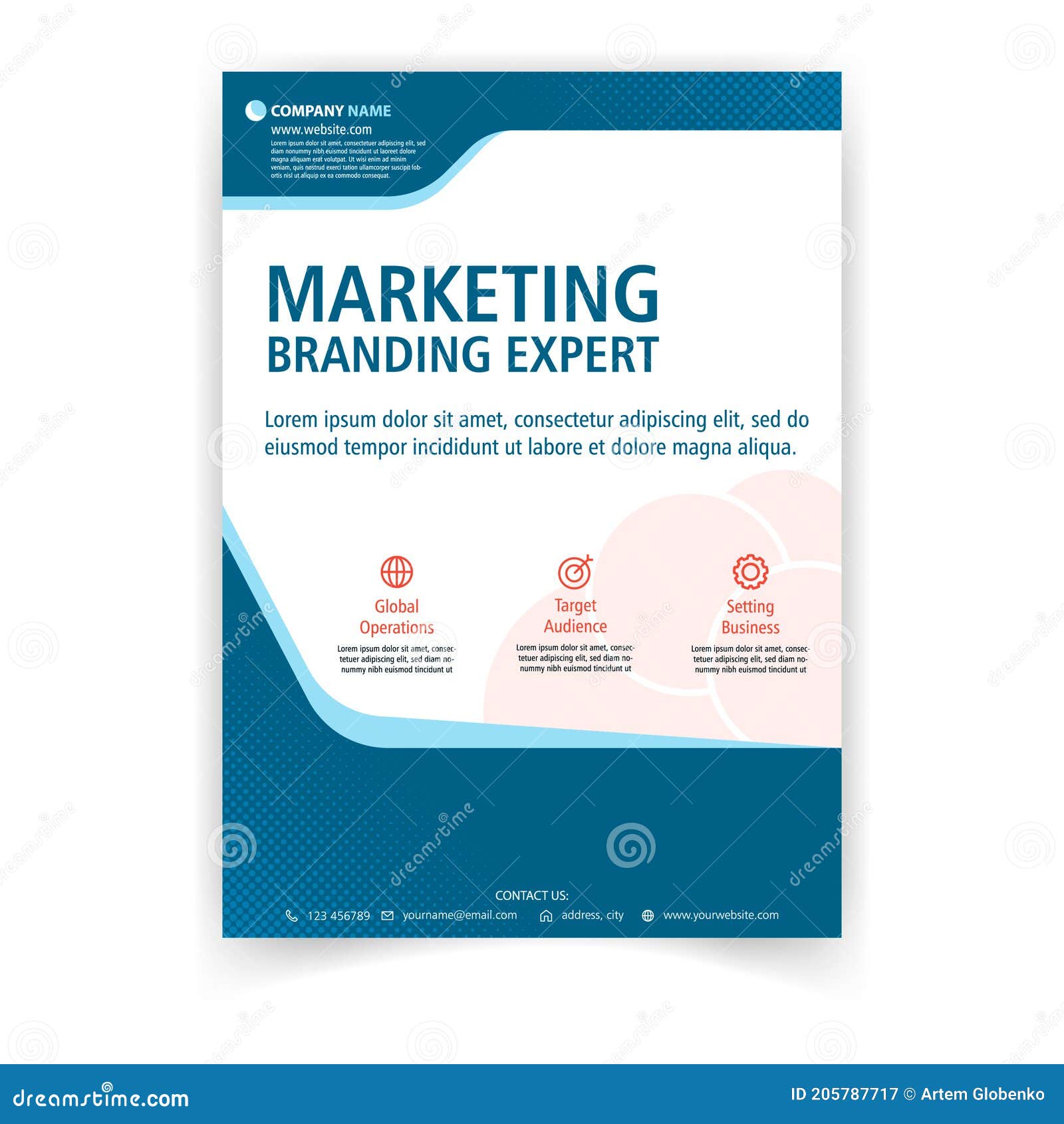 Vector Magazine Cover Template. Information Magazine, Title Page Stock ...