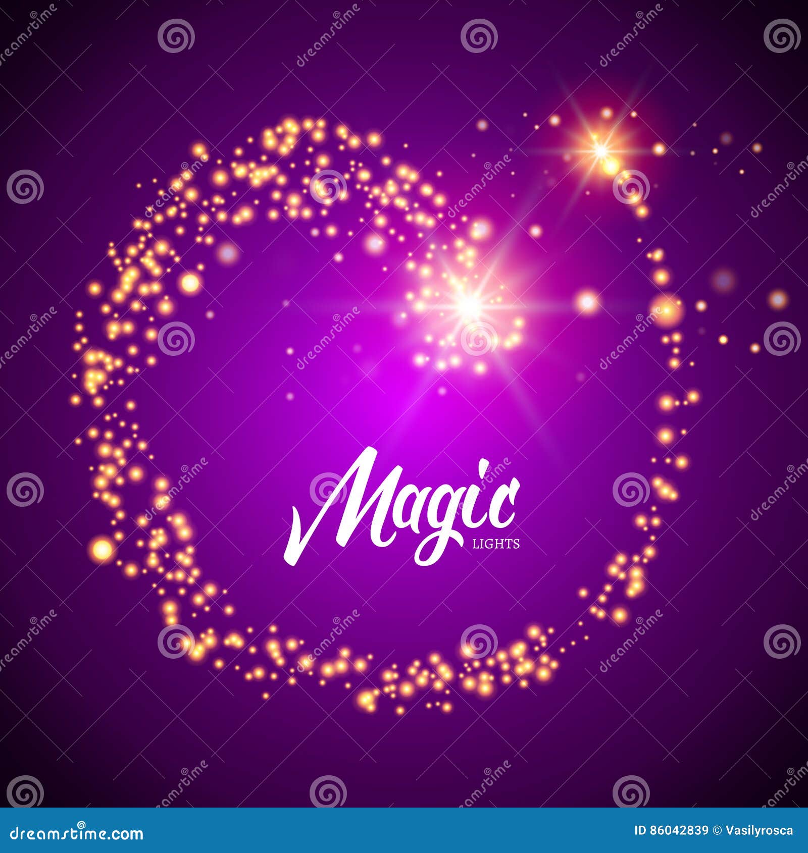 Set Of Magic Glowing Spark Swirl Trail Effect Isolated On Transparent ...
