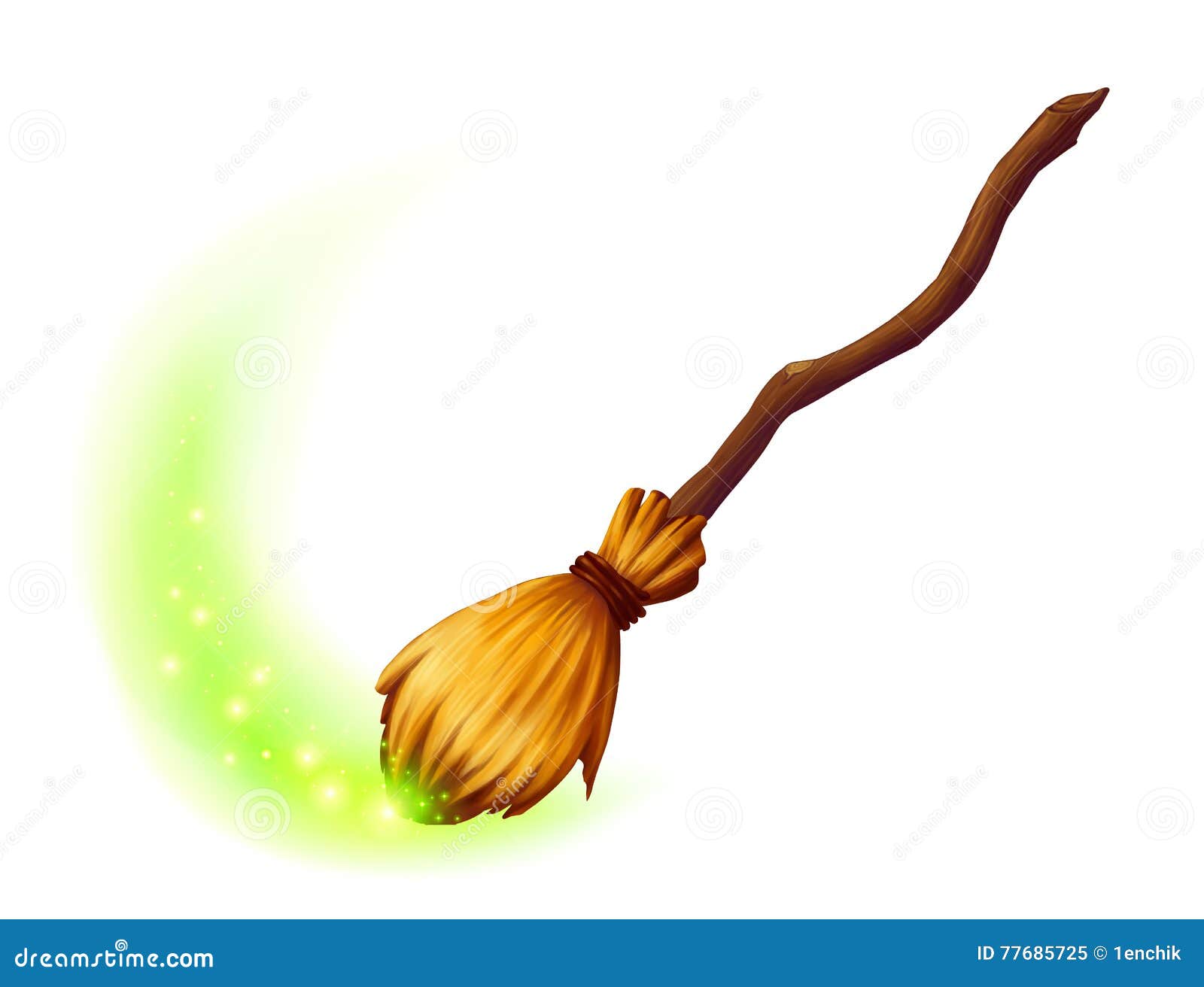 Vector magic witch broom stock vector. Illustration of clean - 77685725