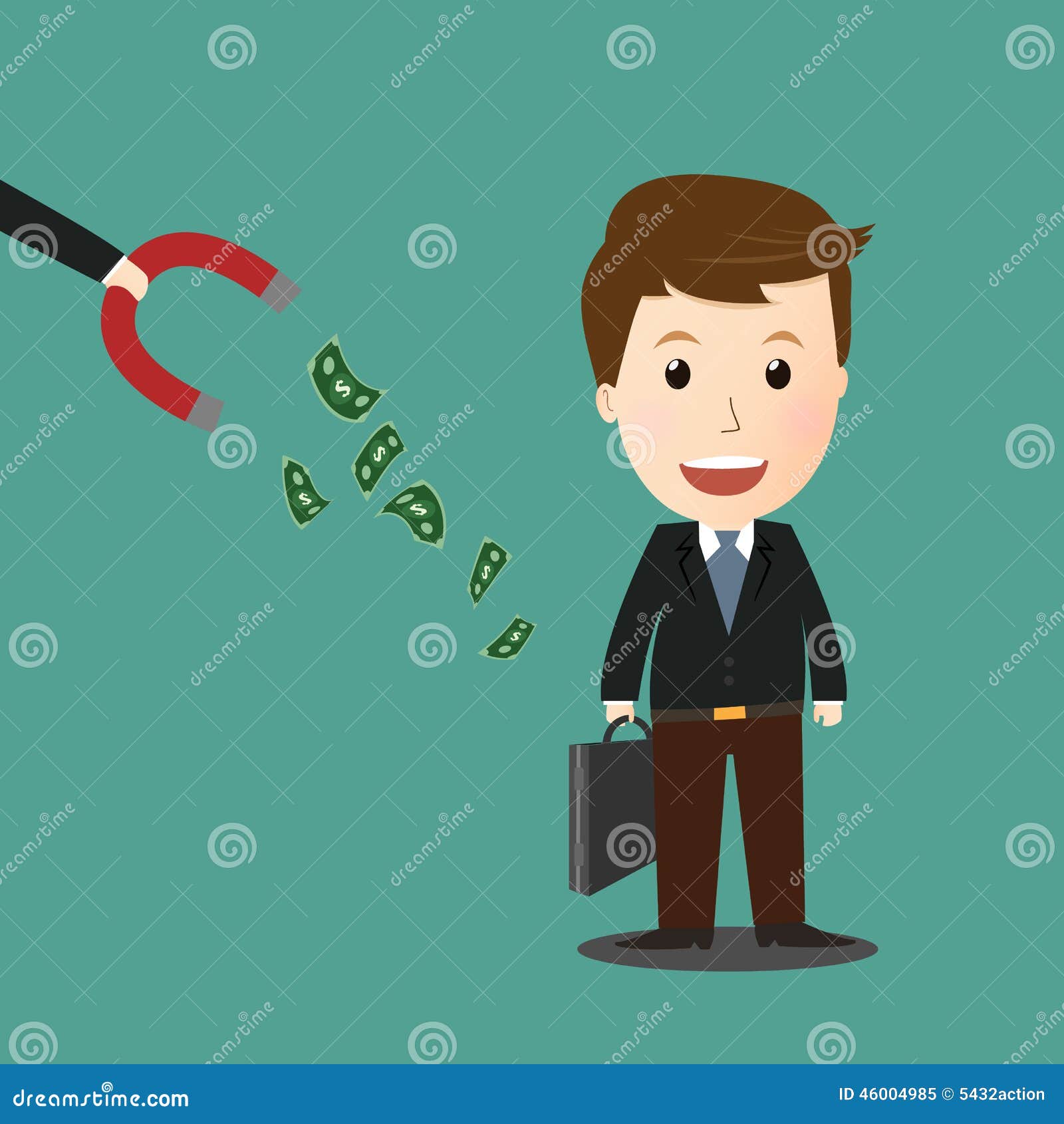 Vector of Magnet Steal Money Stock Vector - Illustration of concept ...