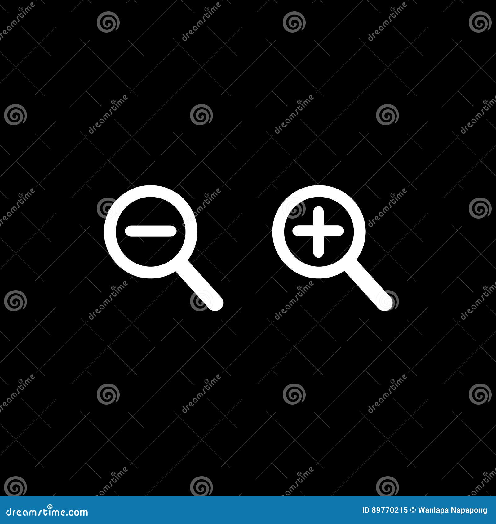 Vector Magnification Symbol Stock Vector - Illustration of menu, delete ...