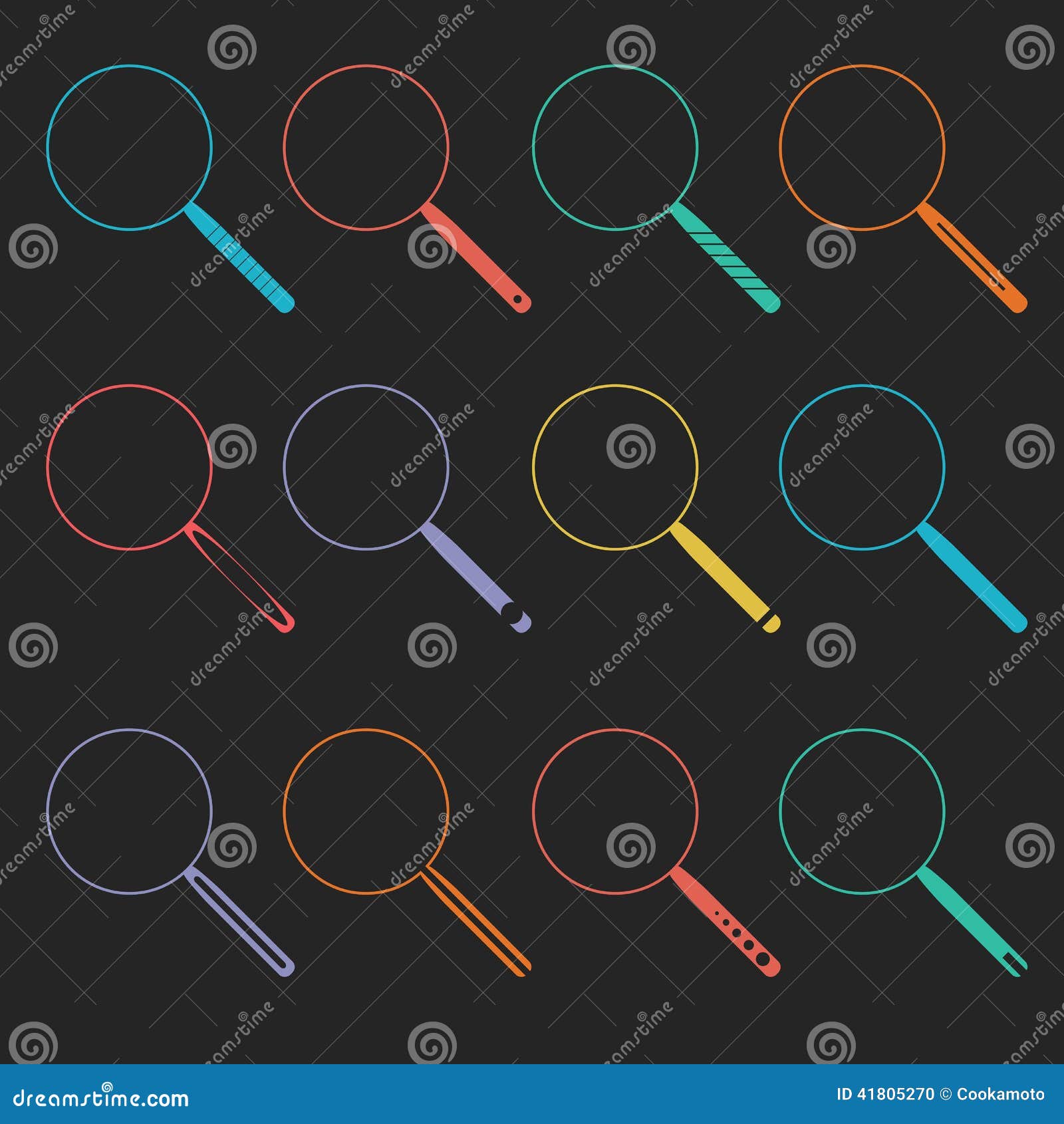 Vector Magnifier Glass and Zoom Icons Stock Vector - Illustration of ...