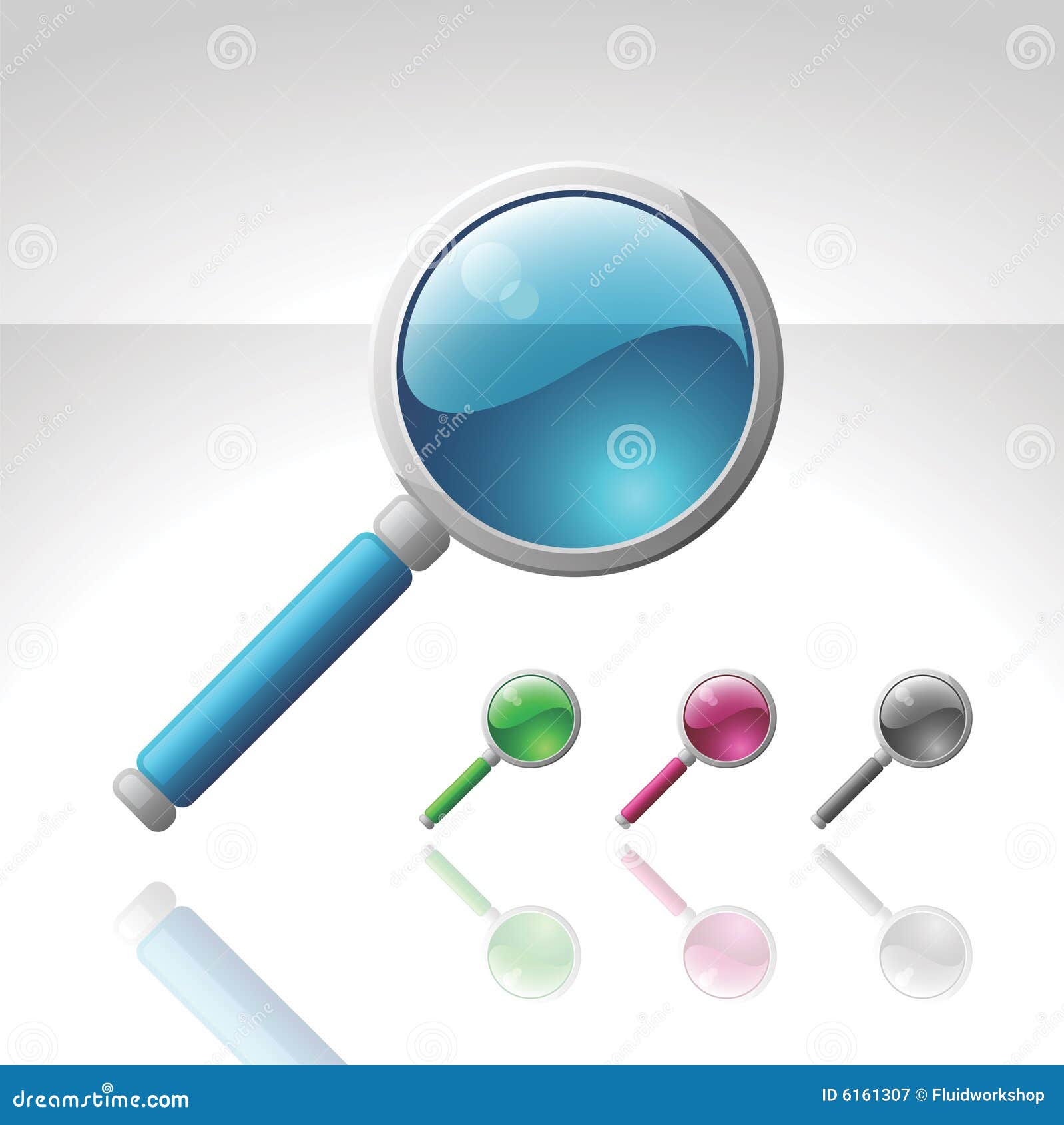 Vector magnifying glass stock vector. Illustration of conceptual - 6161307