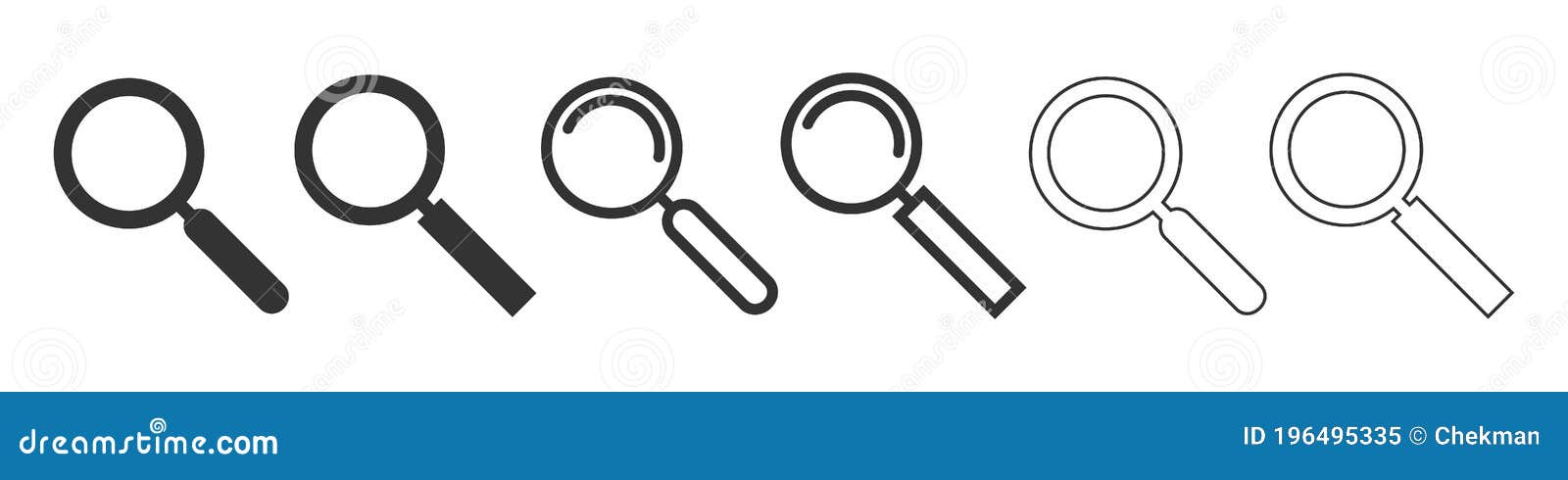 Vector Magnifying Glass Icons. Loop Icons. Search Concept Stock ...