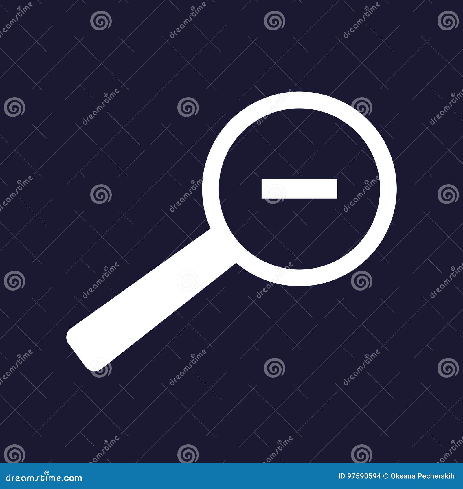 Vector of the Magnifying Glass, Object Decrease, Distance Stock Vector ...